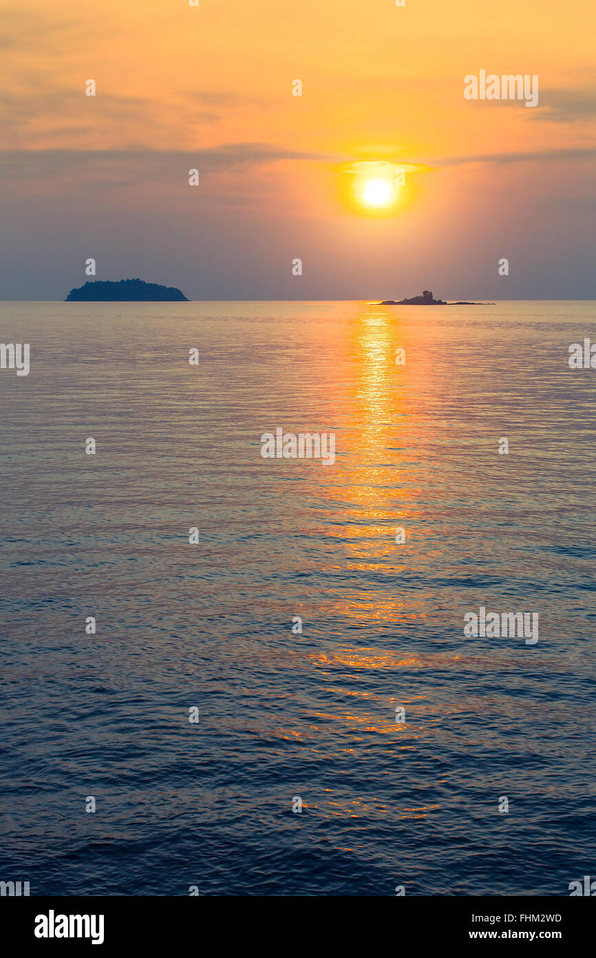 Sunset over the Sea Stock Photo - Alamy