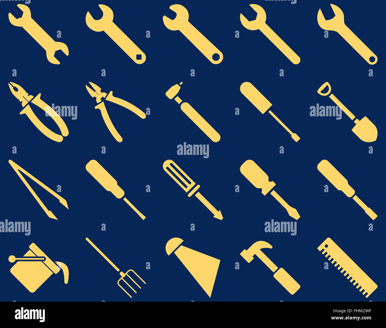 Equipment and Tools Icons Stock Photo - Alamy