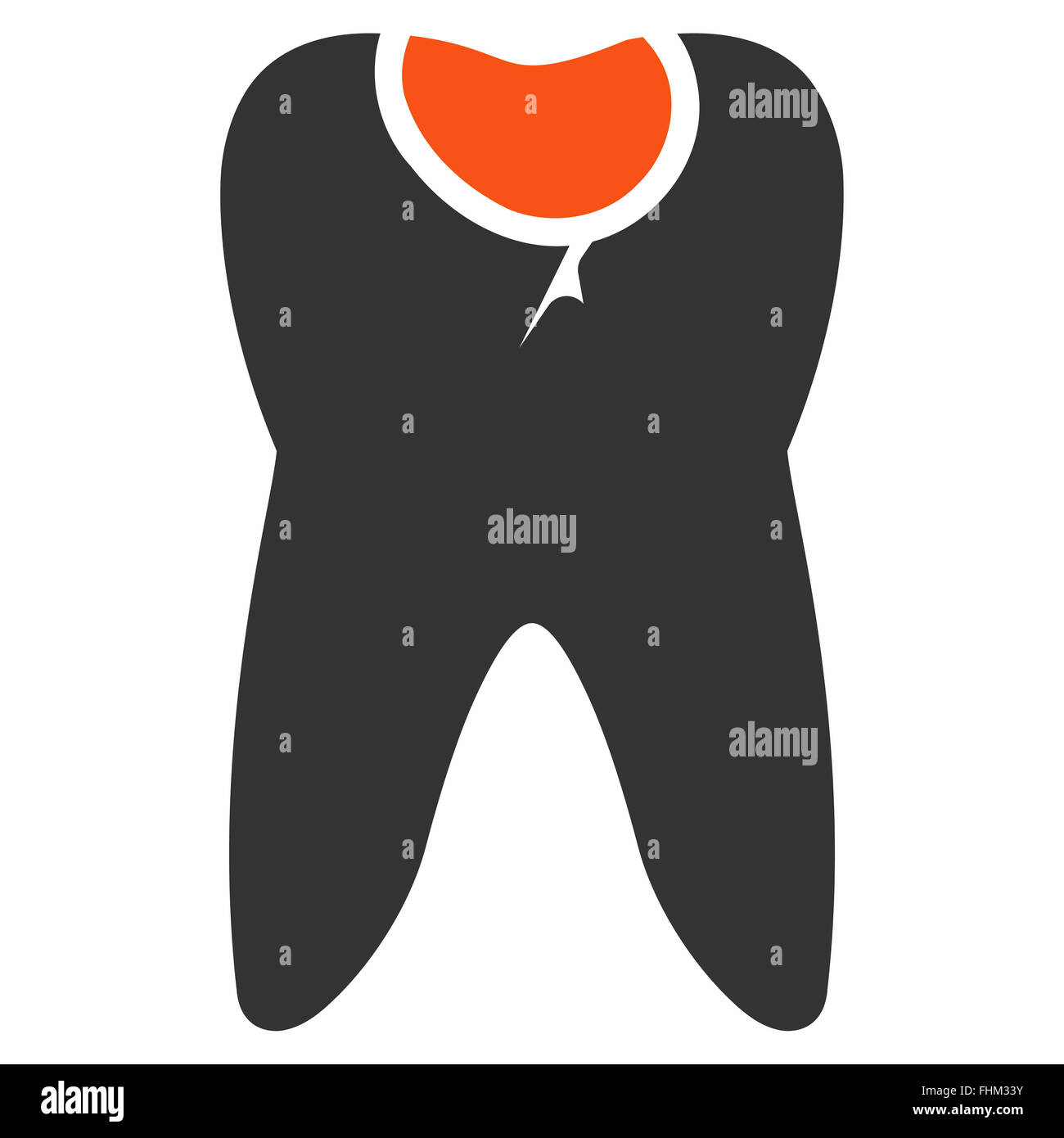 Tooth Caries Icon Stock Photo - Alamy