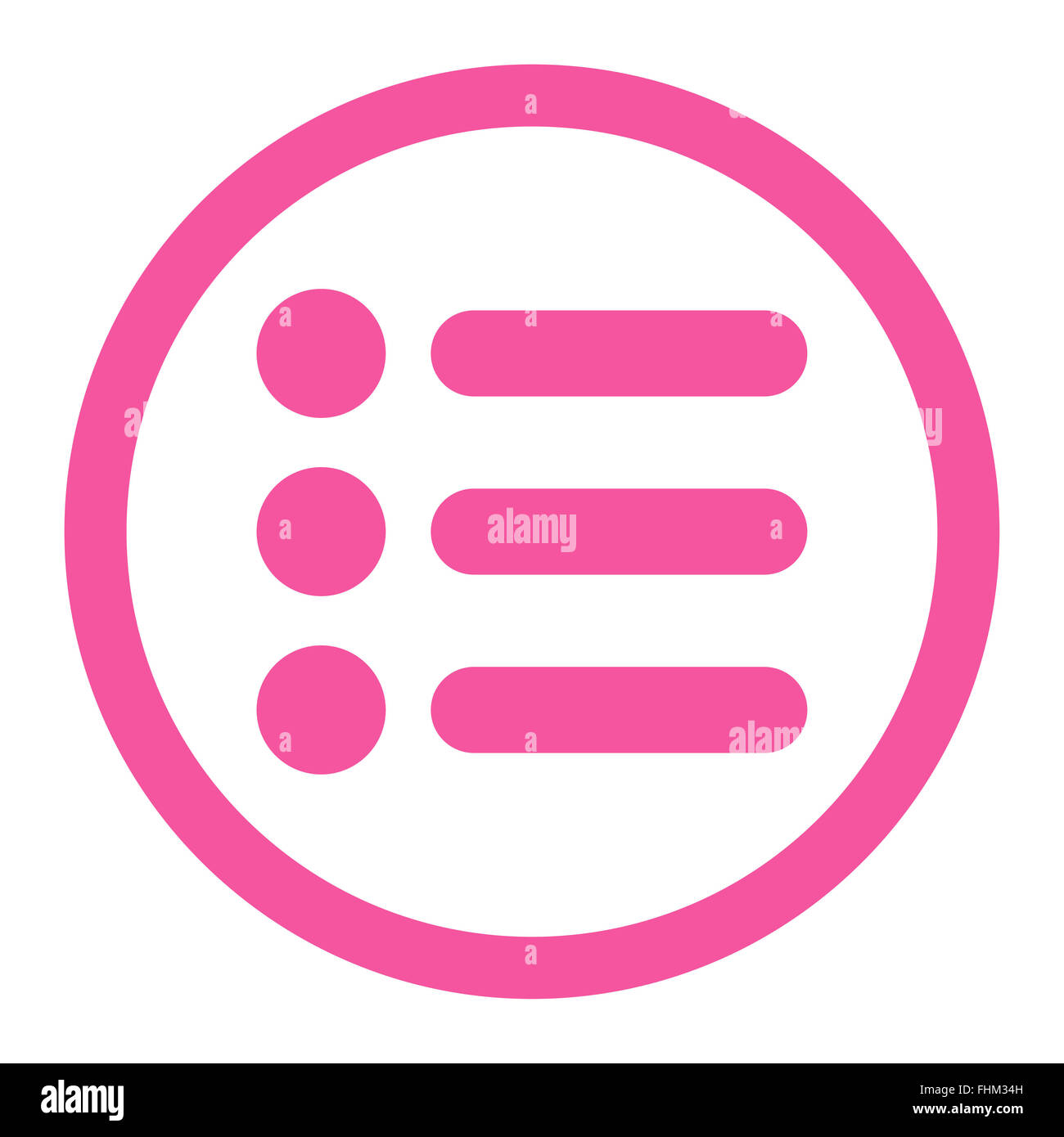 Items flat pink color rounded vector icon Stock Photo - Alamy