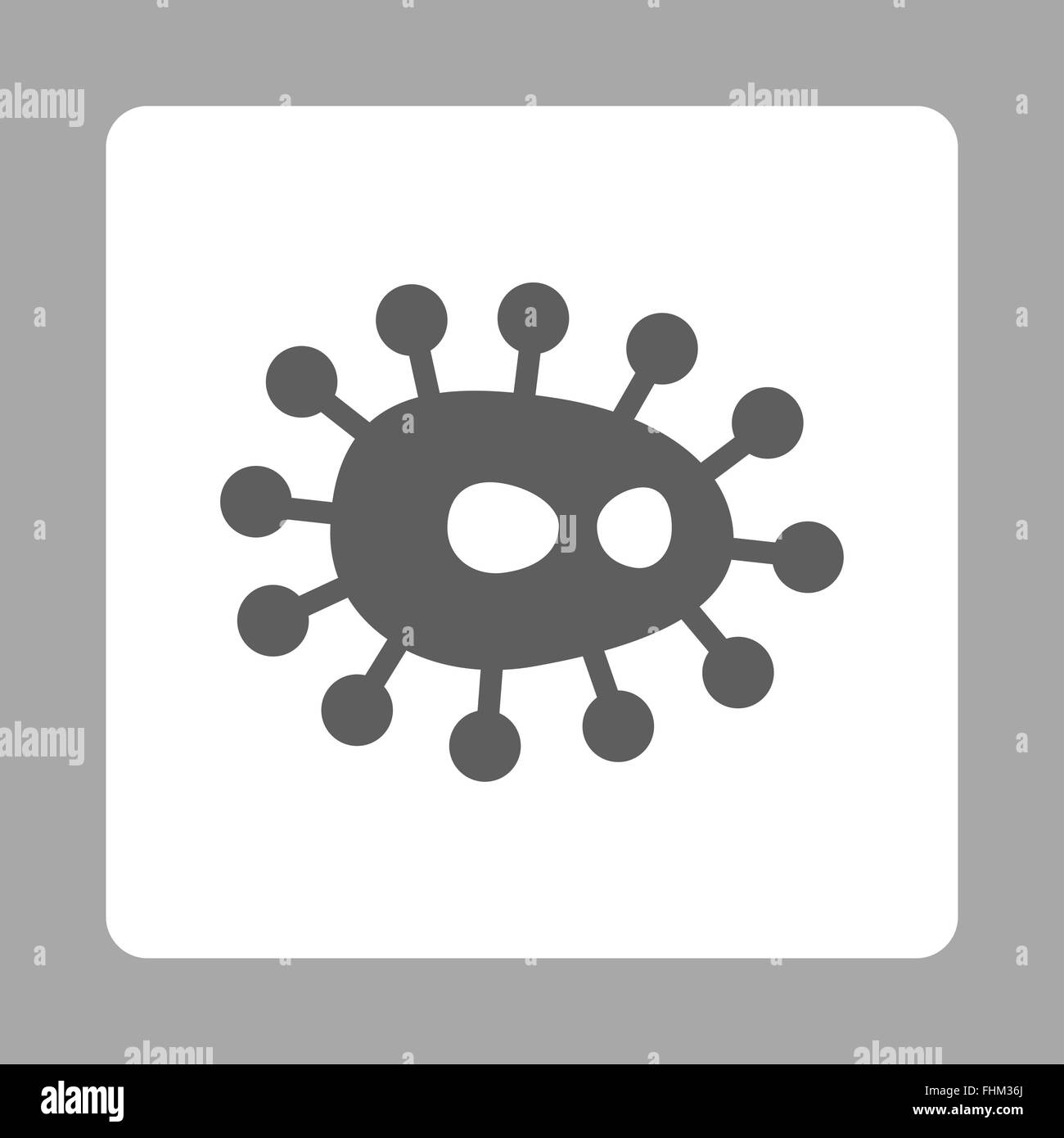 Microbe Rounded Square Button Stock Photo - Alamy