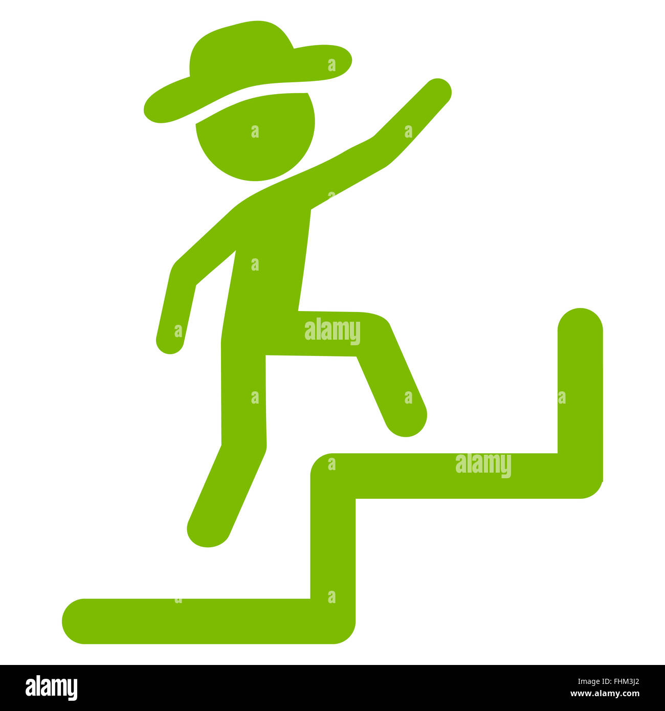Man Steps Upstairs Icon Stock Photo - Alamy