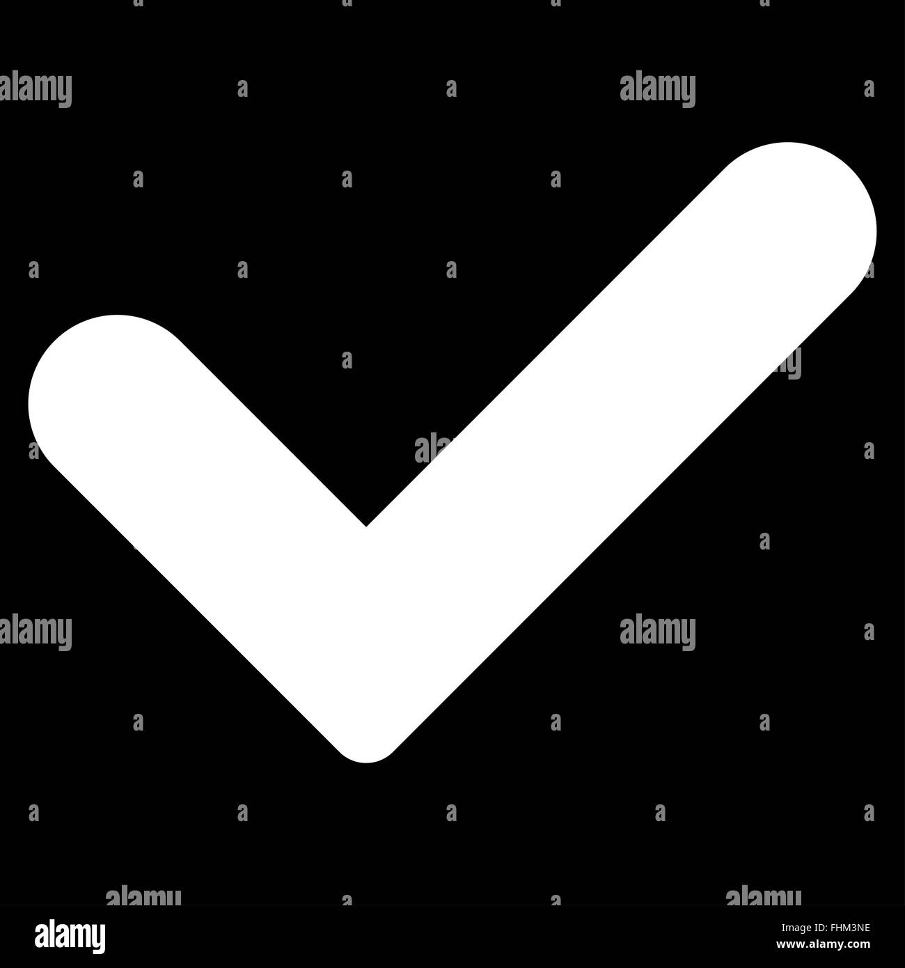 Yes flat white color icon Stock Photo - Alamy