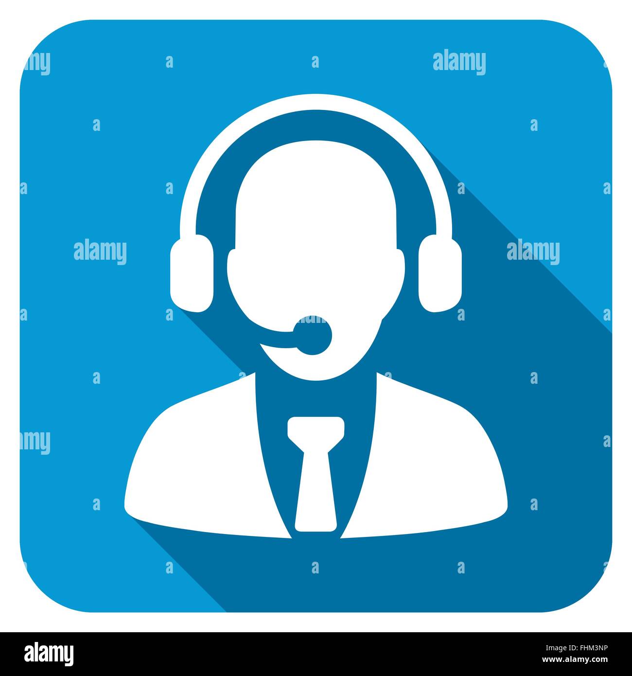 Call Center Longshadow Icon Stock Photo - Alamy