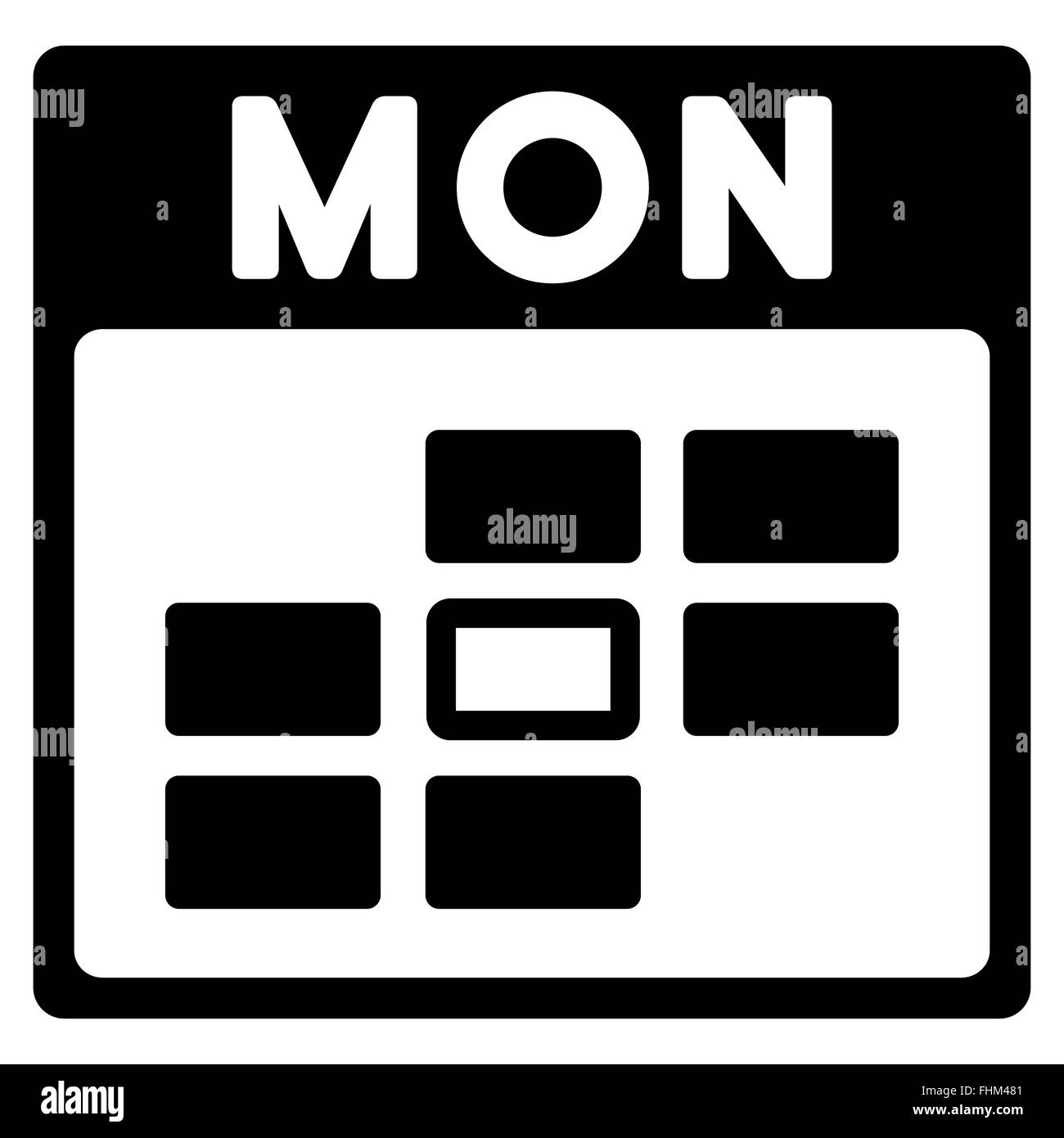 Monday Flat Icon Stock Photo - Alamy