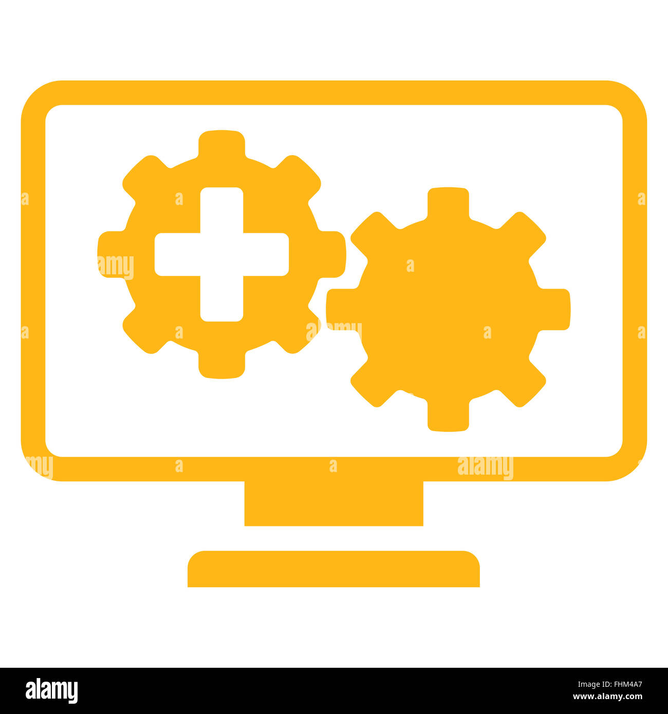 Medical Process Monitoring Icon Stock Photo - Alamy