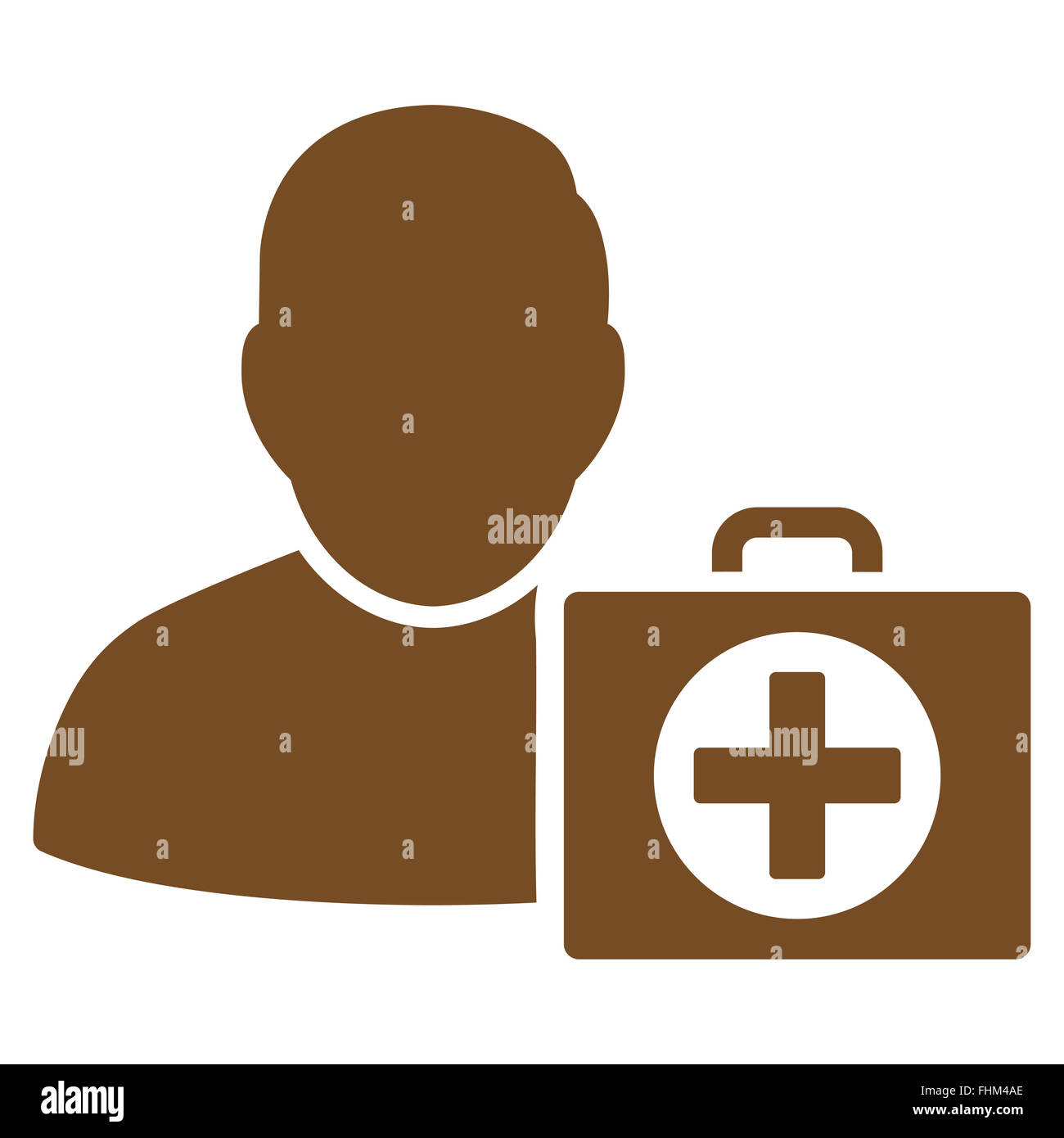 First Aid Man Icon Stock Photo - Alamy