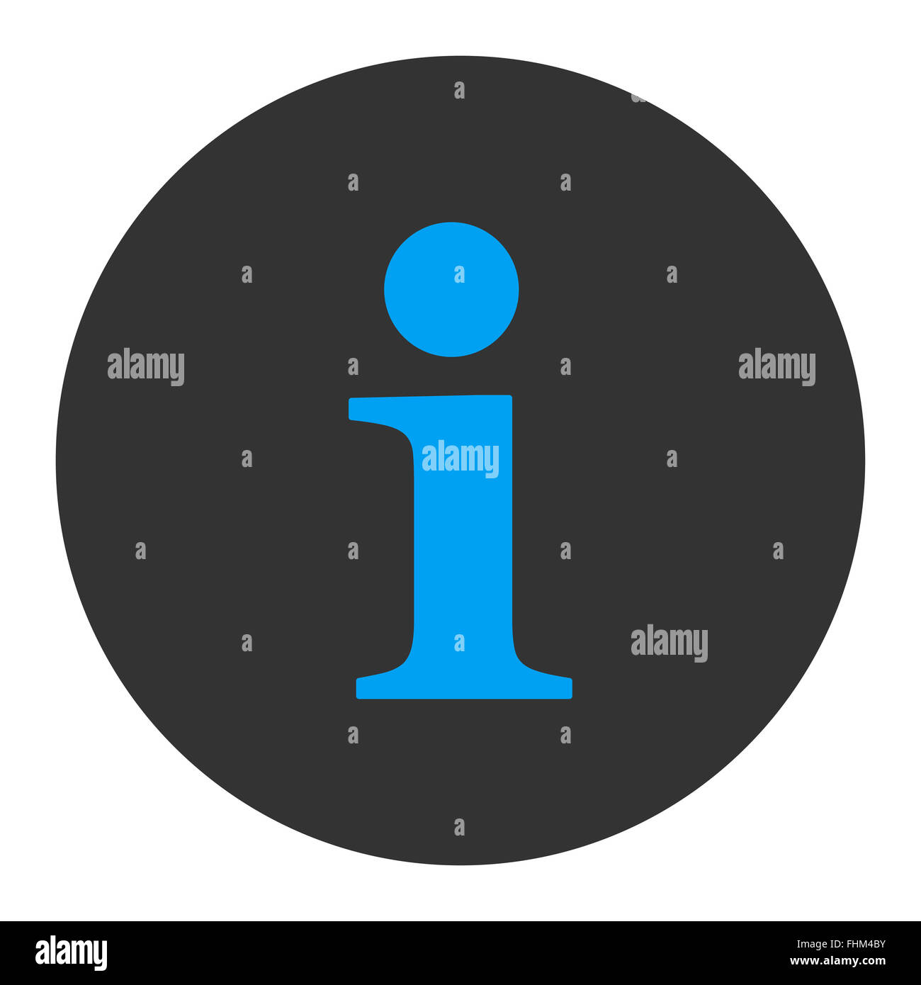 Info flat blue and gray colors round button Stock Photo - Alamy