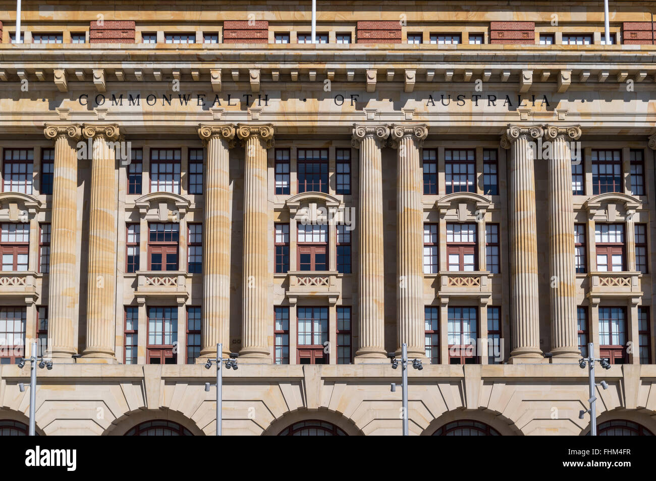 Façade of the Perth General Post Office building, completed in 1923 in ...