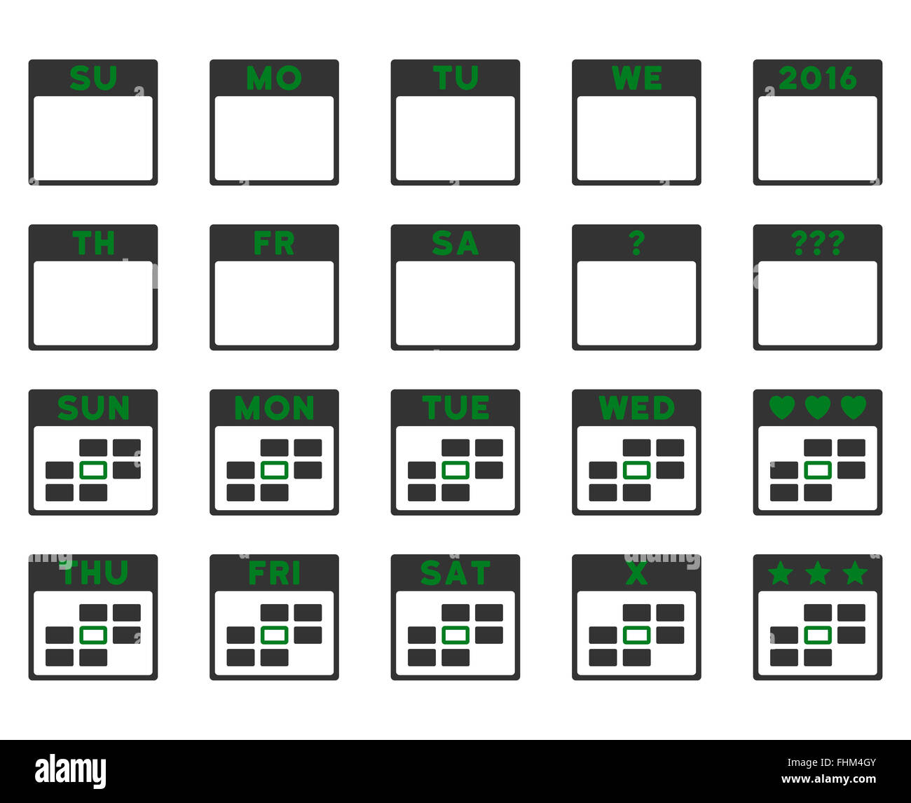 Calendar Days Icon Stock Photo - Alamy