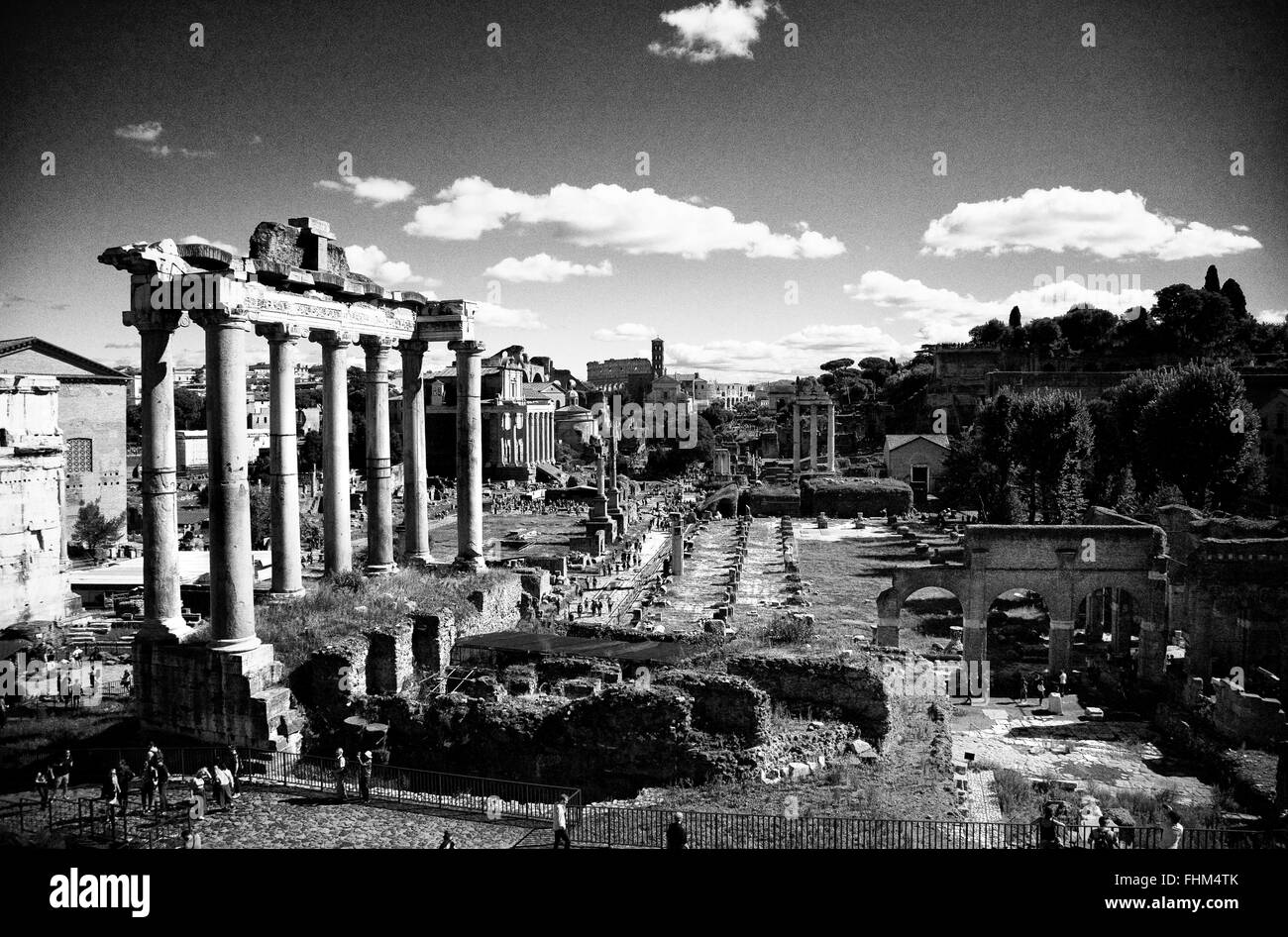 Cityscape overview of the Roman Forum - Italy Stock Photo - Alamy