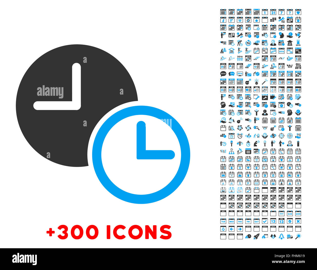 Clocks Flat Icon Stock Photo - Alamy