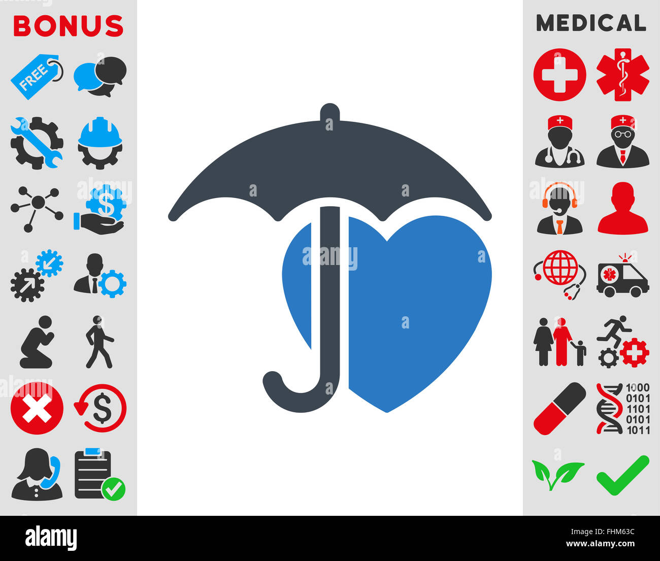 Heart Protection Icon Stock Photo - Alamy