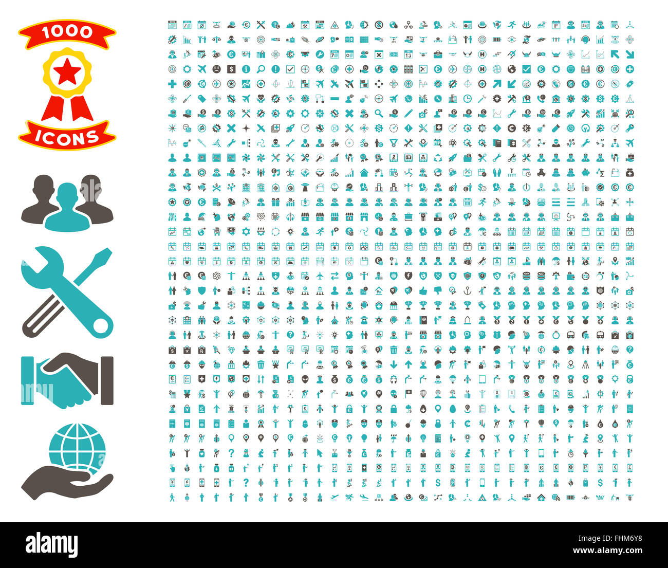 Set Of 1000 Flat Vector Icons Stock Photo - Alamy