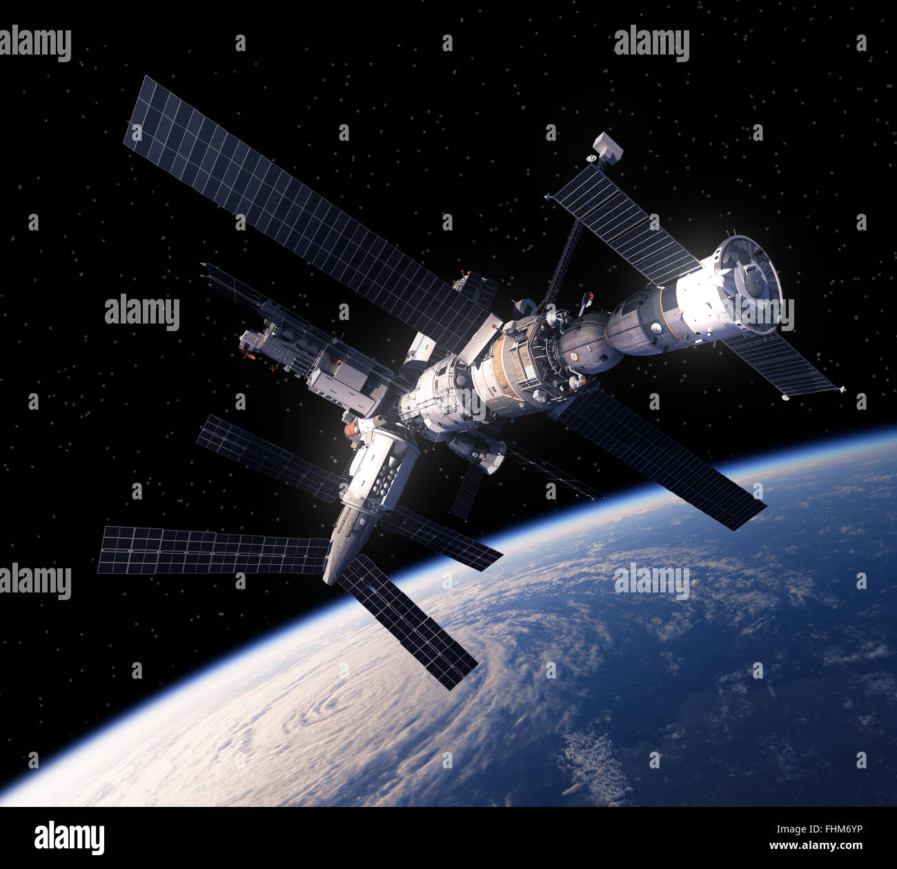 Spacecraft orbit over earth science hi-res stock photography and images ...