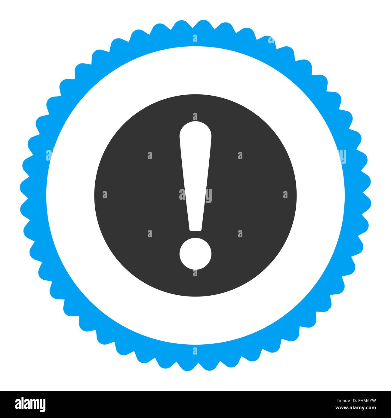 Problem flat blue and gray colors round stamp icon Stock Photo - Alamy
