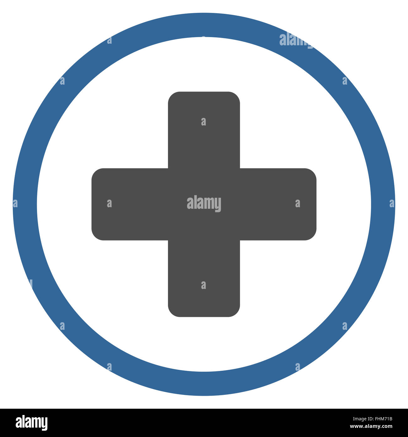 Rounded Plus Icon Stock Photo - Alamy