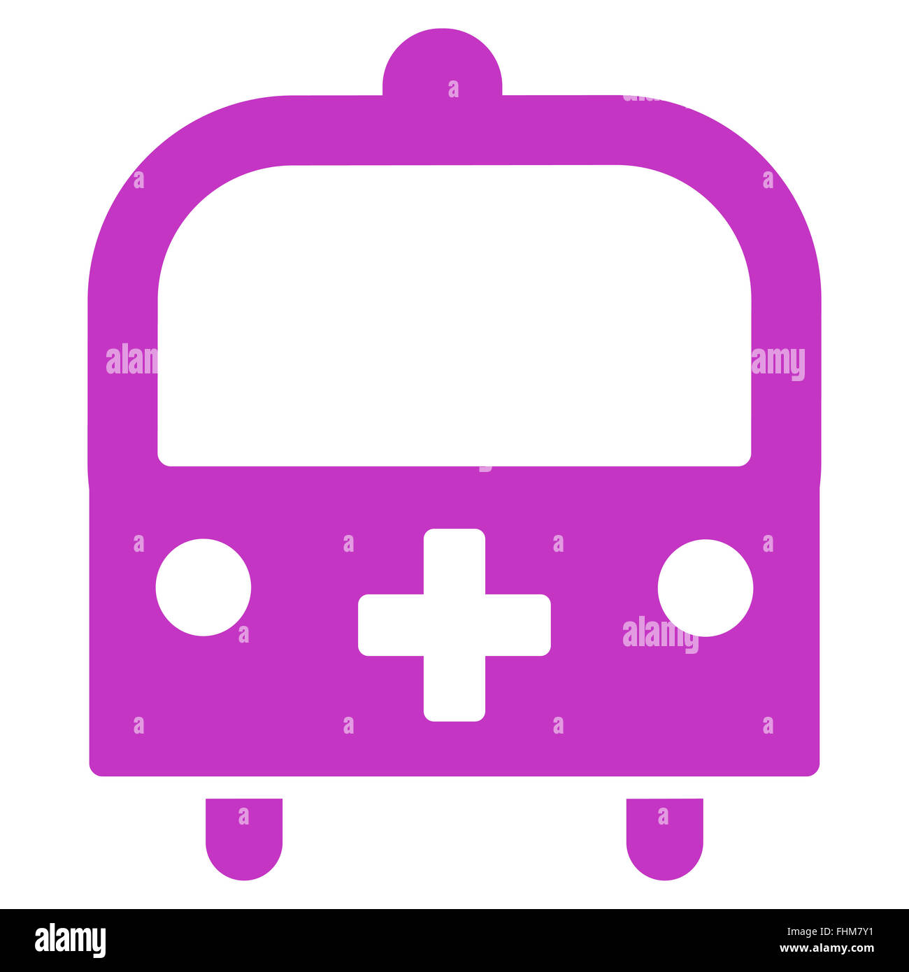 Medical Bus Icon Stock Photo - Alamy