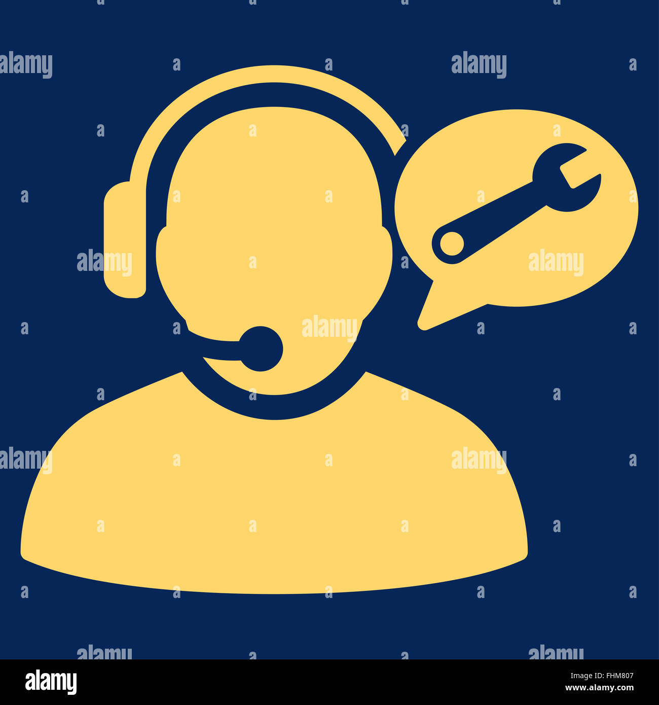 Operator Service Message Icon Stock Photo - Alamy