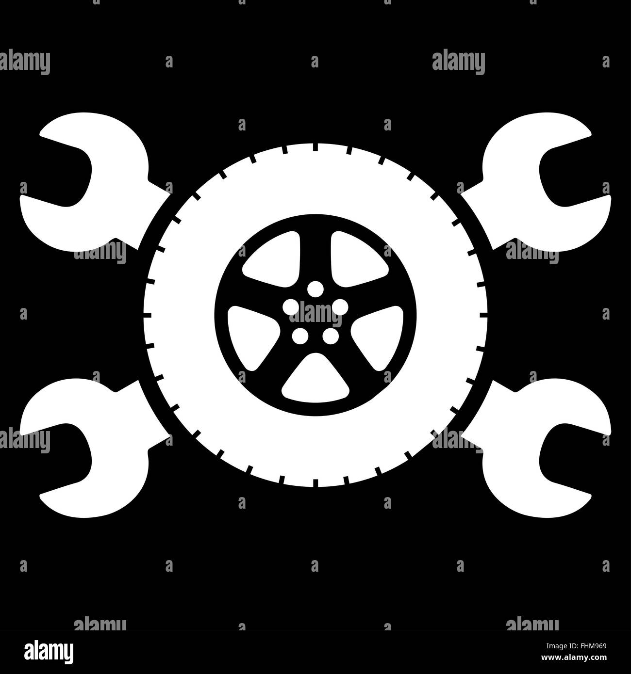 Tire Service Icon Stock Photo - Alamy