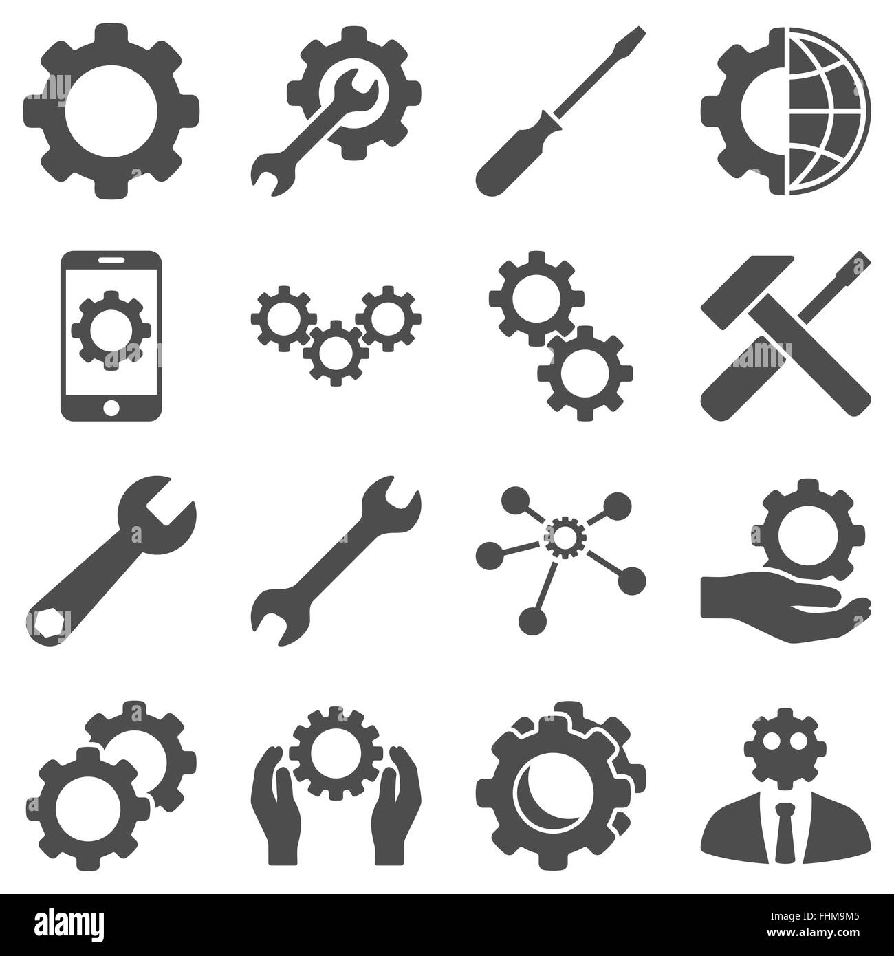 Options and service tools icon set Stock Photo - Alamy
