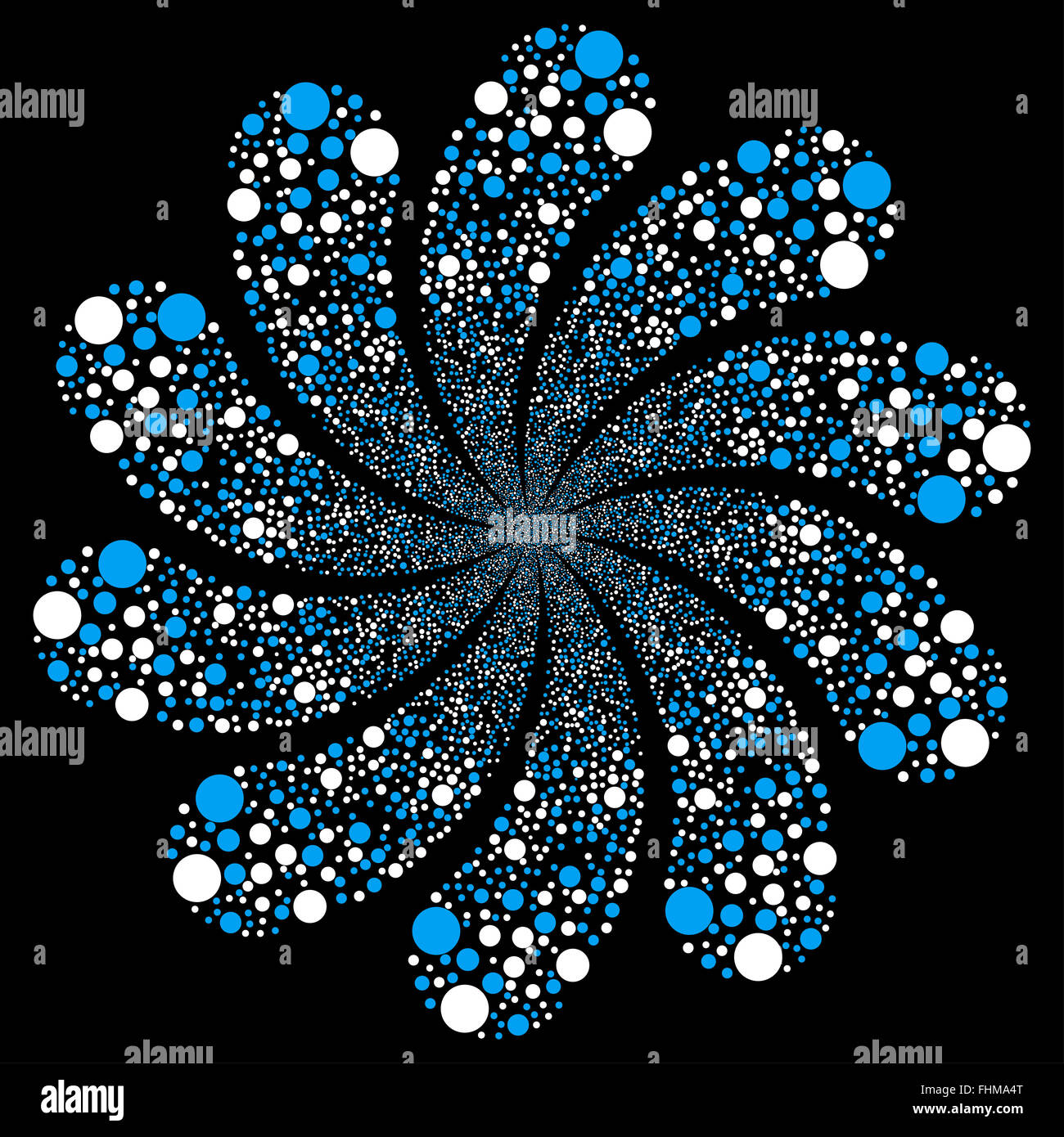 Ball Fireworks Swirl With Ten Petals Stock Photo - Alamy