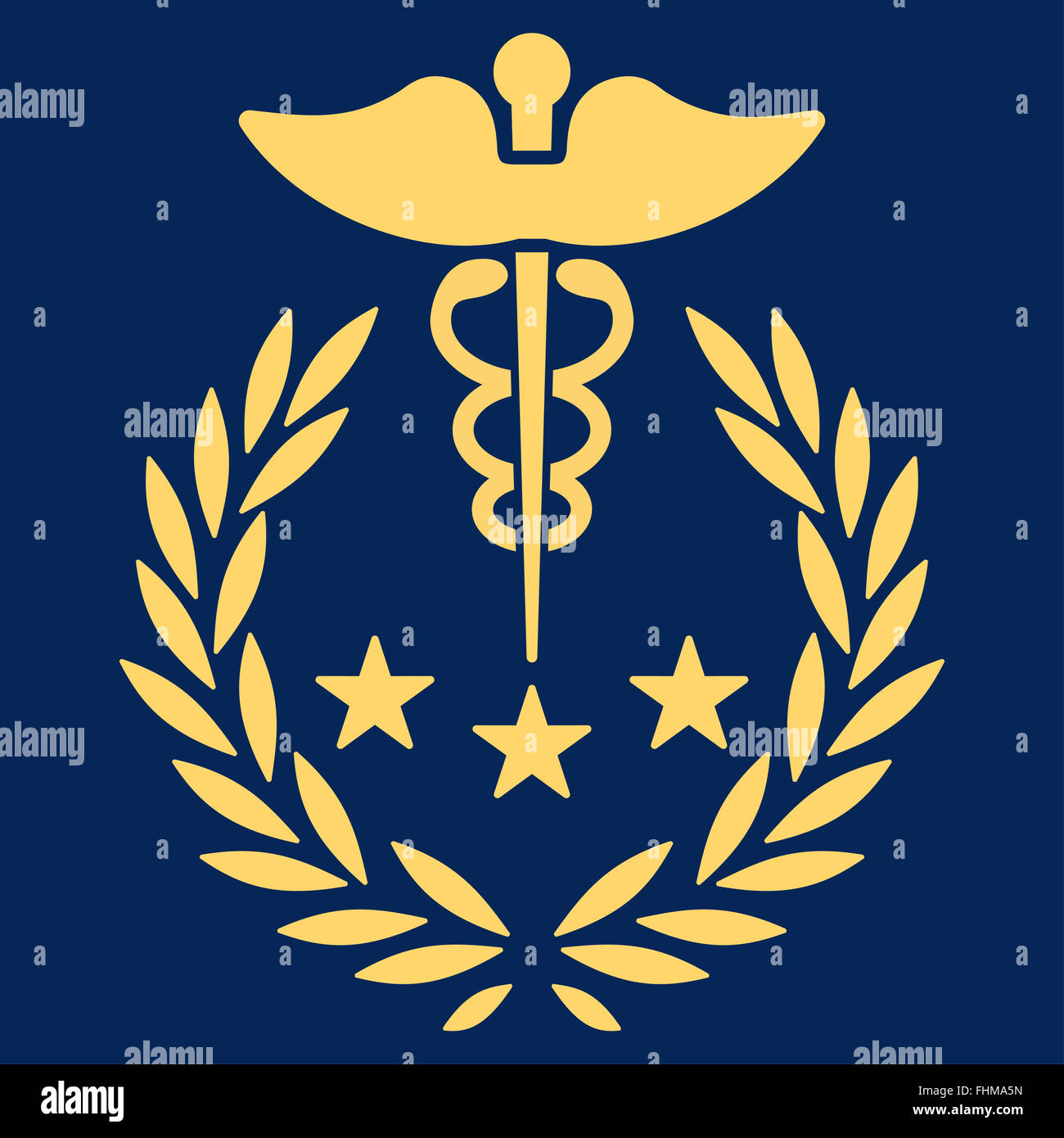Caduceus Logo Flat Icon Stock Photo - Alamy