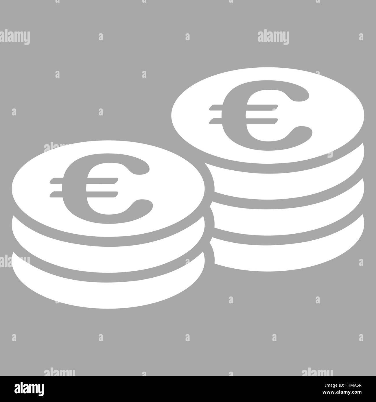 Euro Coins Icon Stock Photo - Alamy