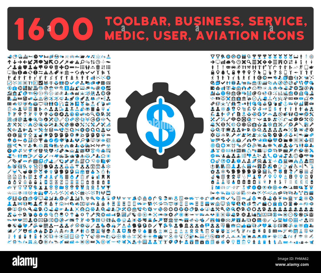 Development Icon With Large Pictogram Collection Stock Photo - Alamy