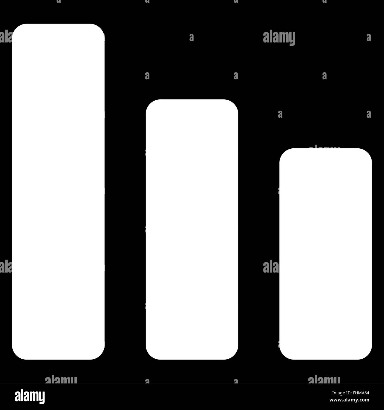 Bar chart decrease icon Stock Photo - Alamy