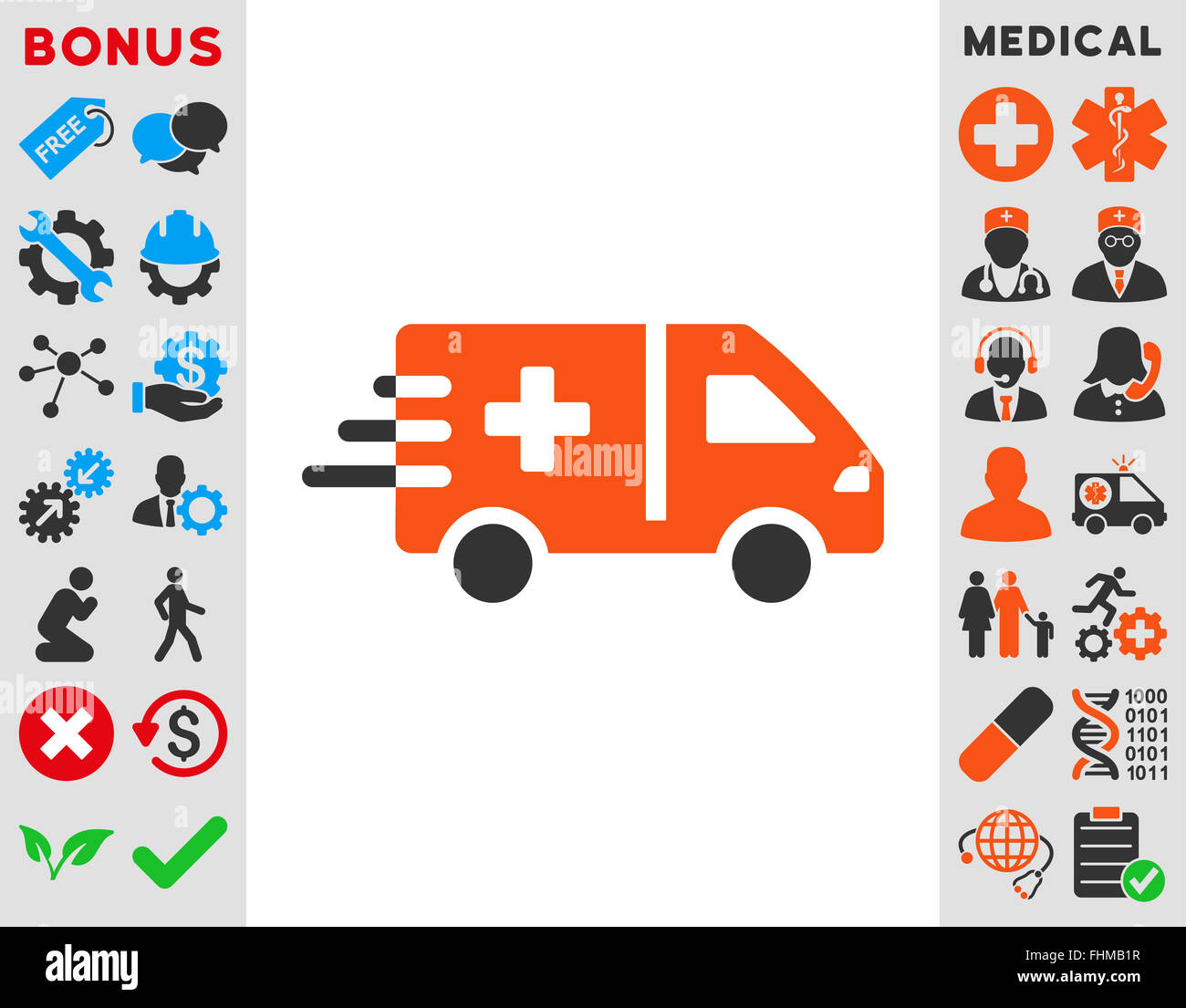 Emergency Car Icon Stock Photo - Alamy