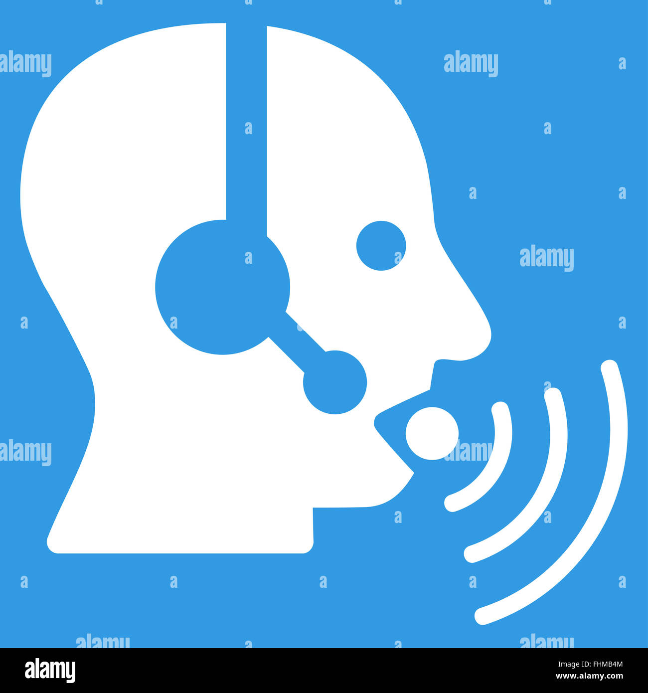 Operator Signal Flat Icon Stock Photo - Alamy