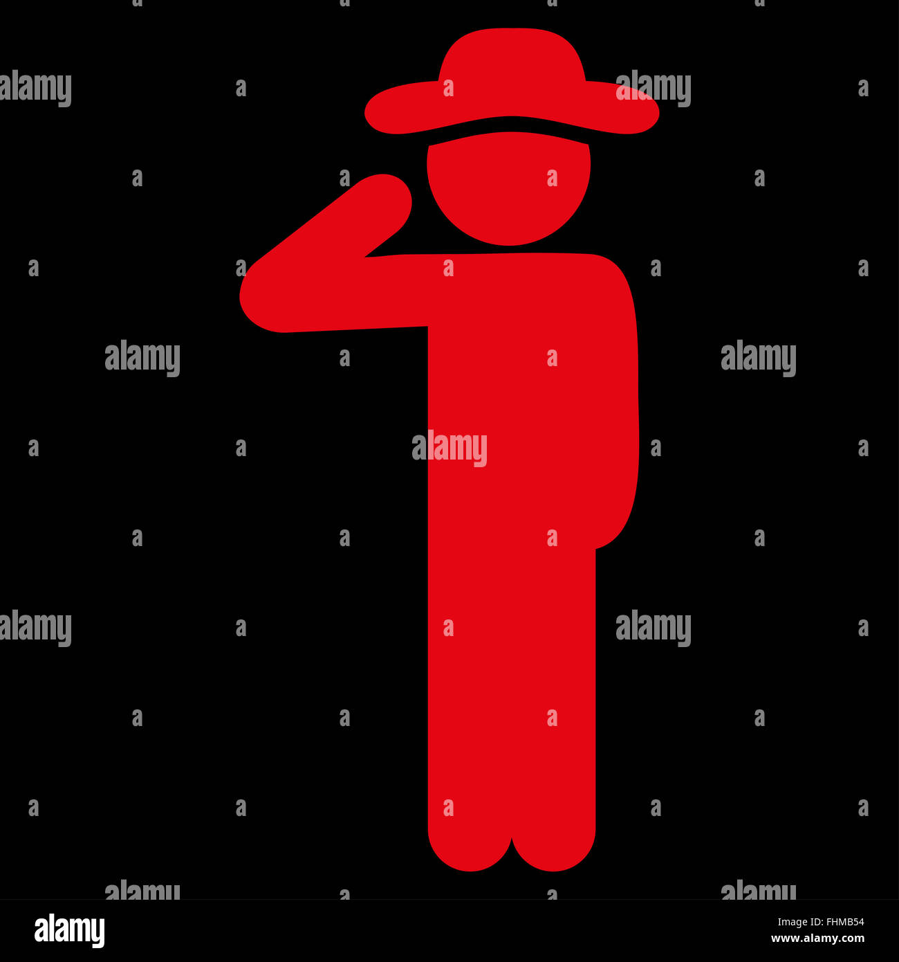 Spy Salute Icon Stock Photo - Alamy