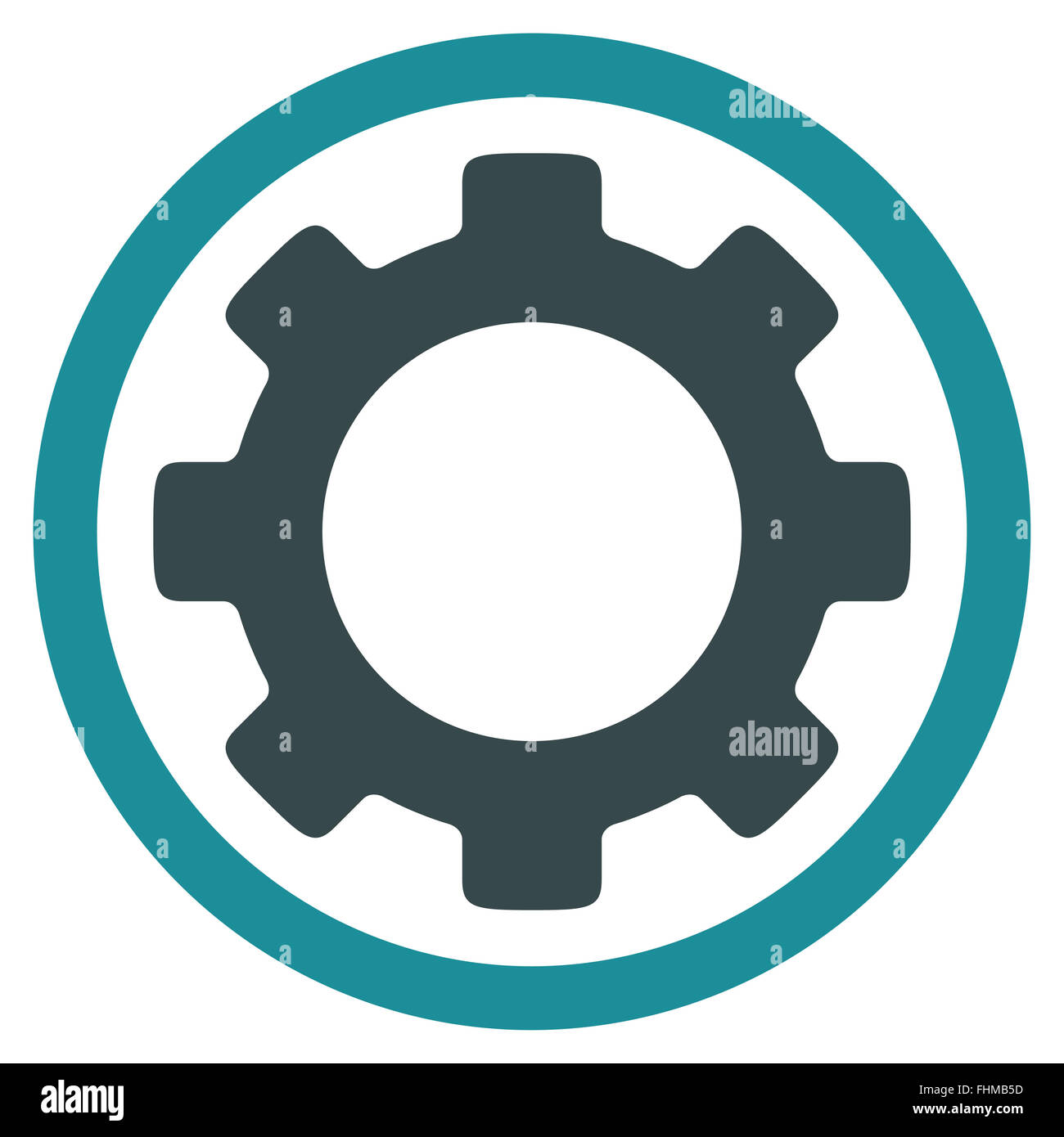 Gear Flat Icon Stock Photo - Alamy