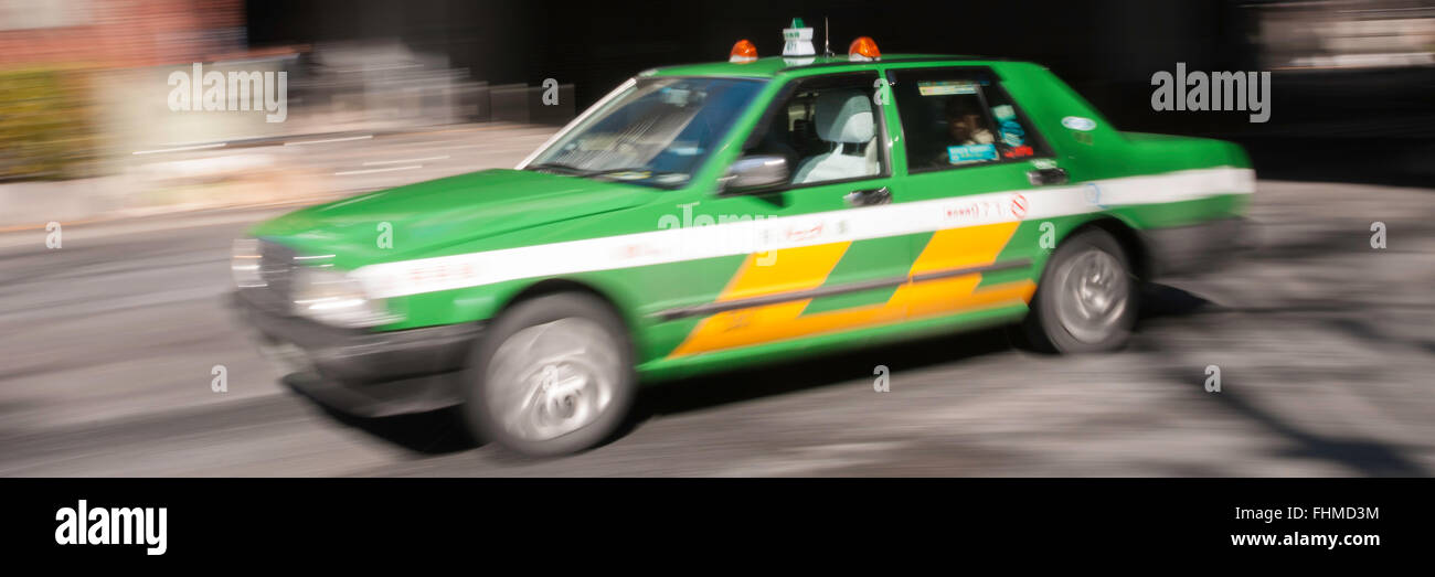 Green taxi, Shinjuku, Tokyo, Japan Stock Photo - Alamy