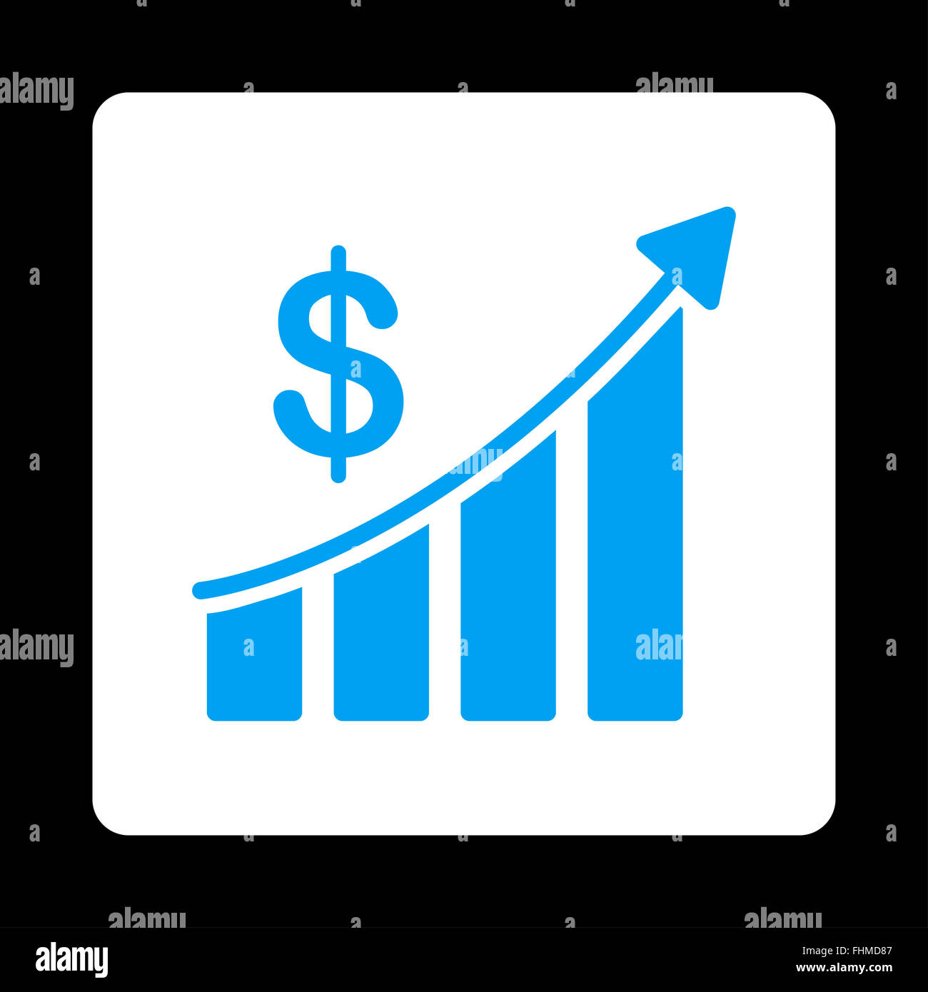 Sales bar chart rounded square hi-res stock photography and images - Alamy