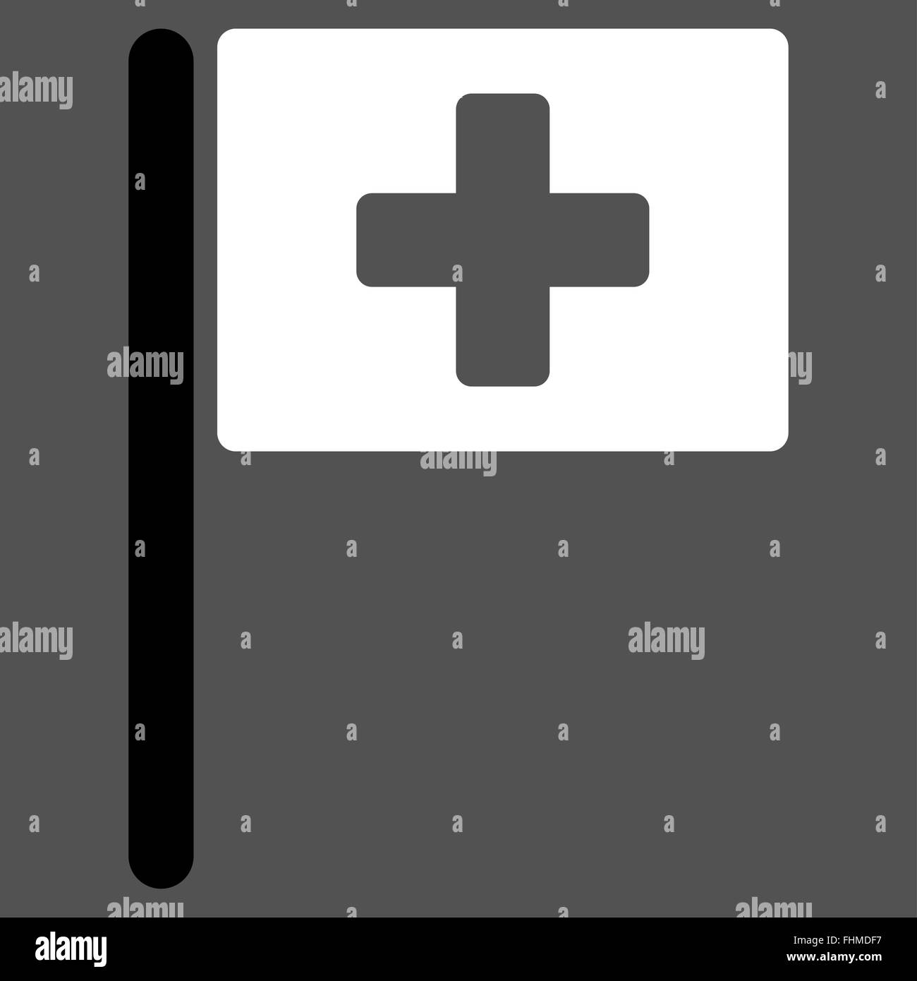 Hospital Flag Icon Stock Photo - Alamy