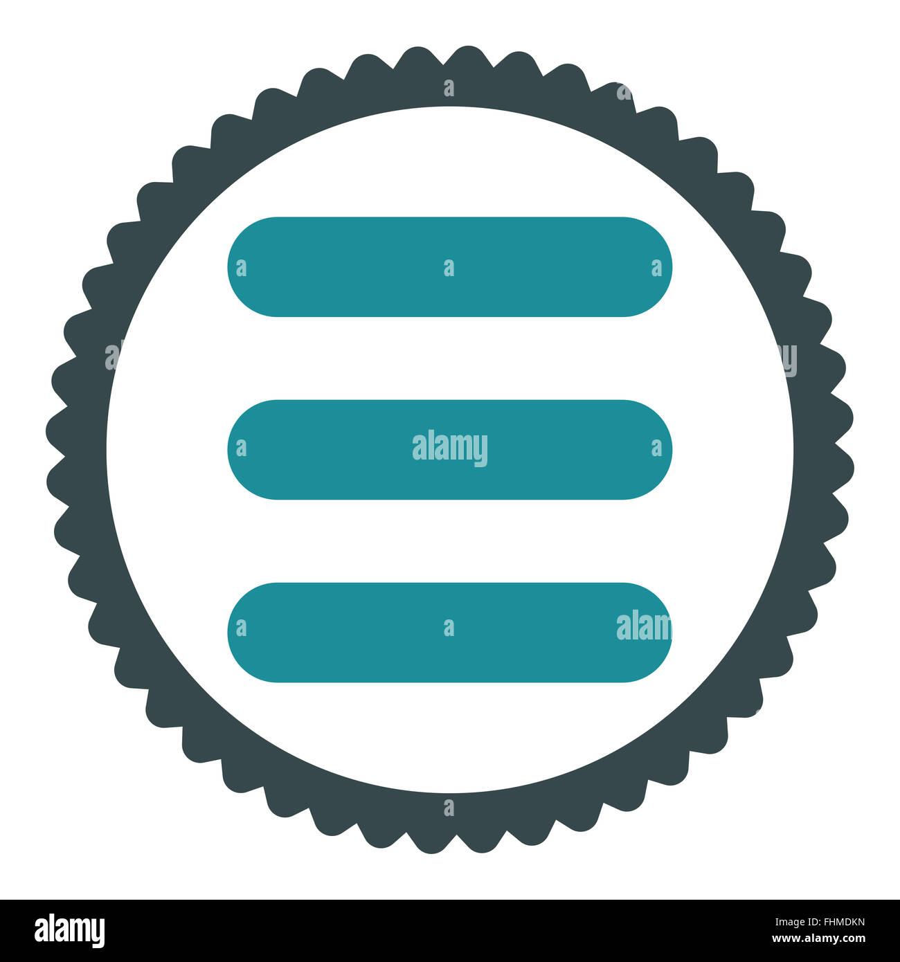 Stack flat soft blue colors round stamp icon Stock Photo - Alamy