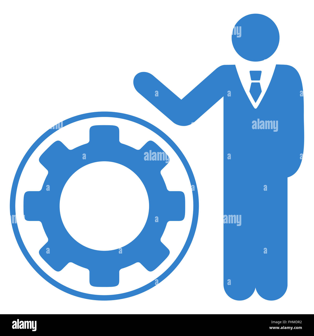 Engineer Flat Icon Stock Photo - Alamy