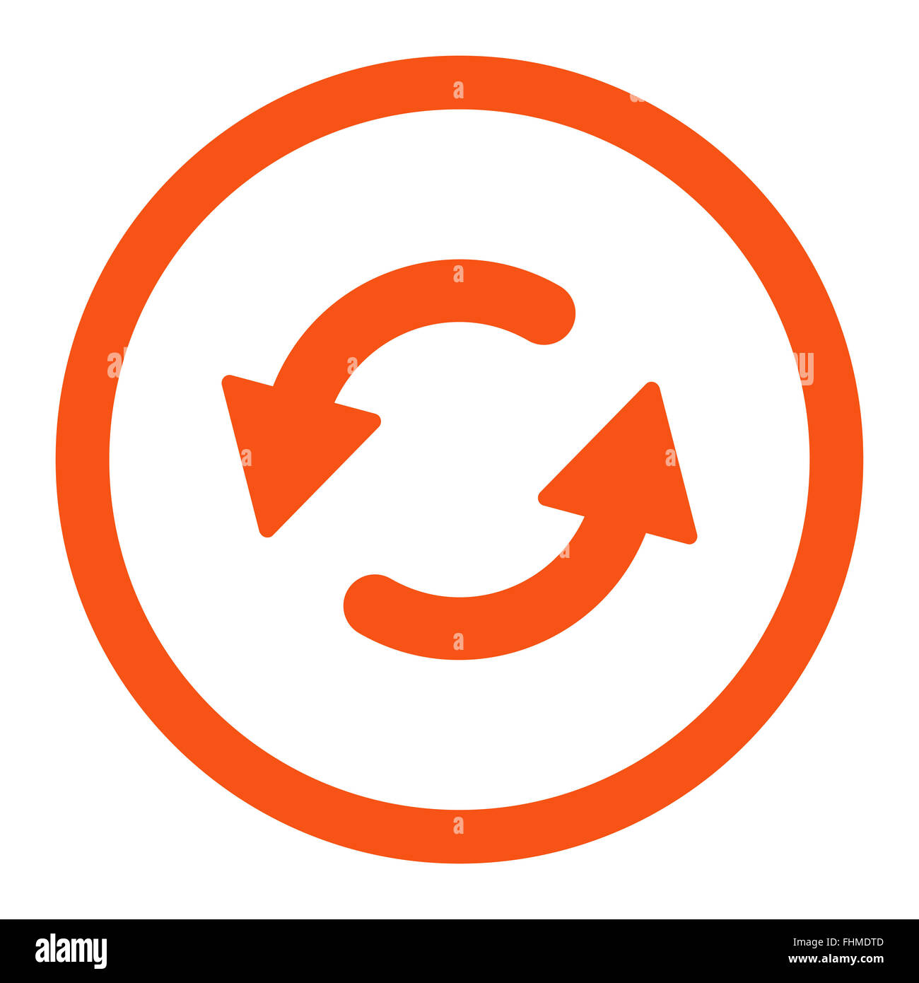 Refresh Ccw flat orange color rounded vector icon Stock Photo - Alamy