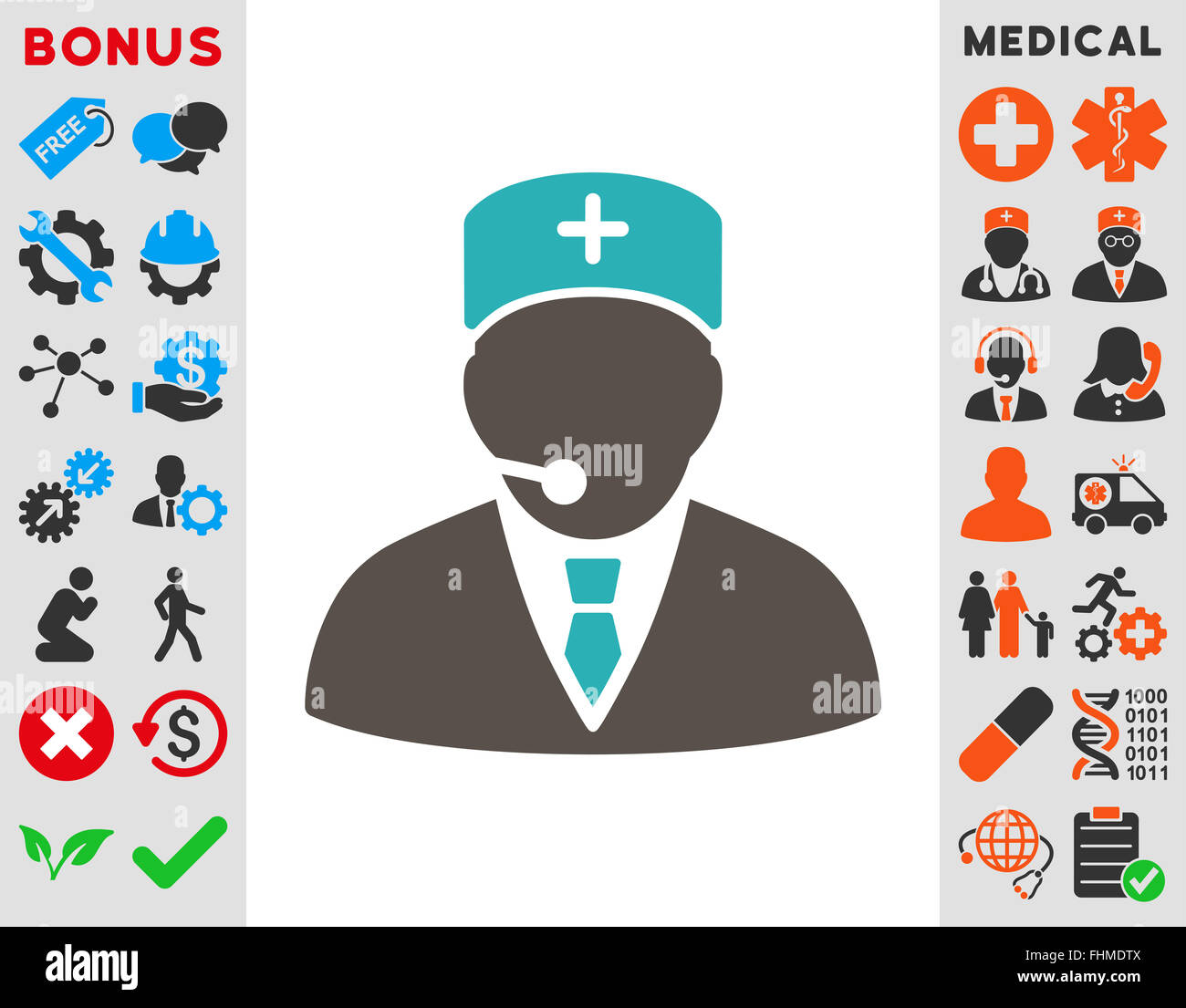 Medical Manager Icon Stock Photo - Alamy