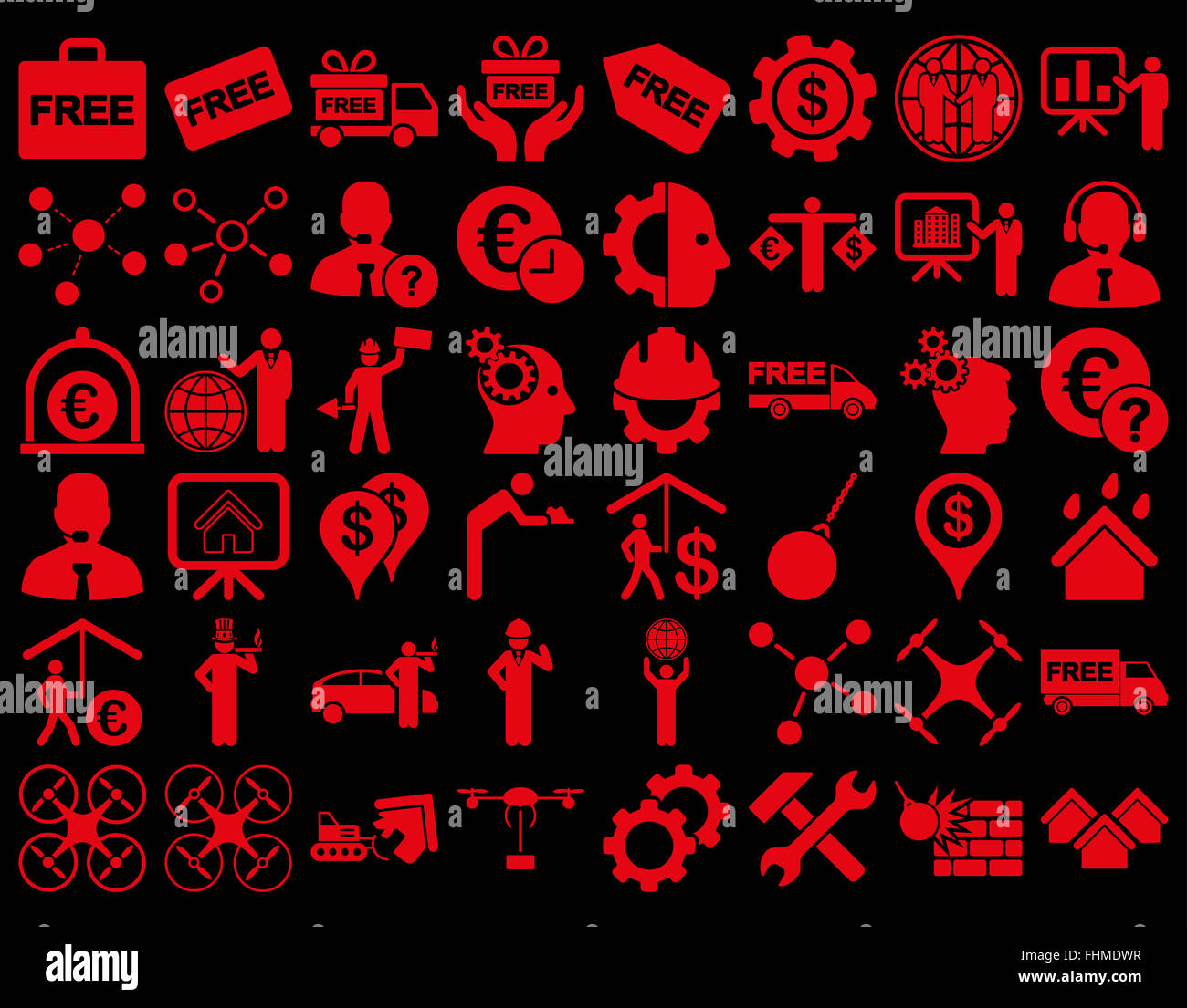 Business Icon Set Stock Photo - Alamy