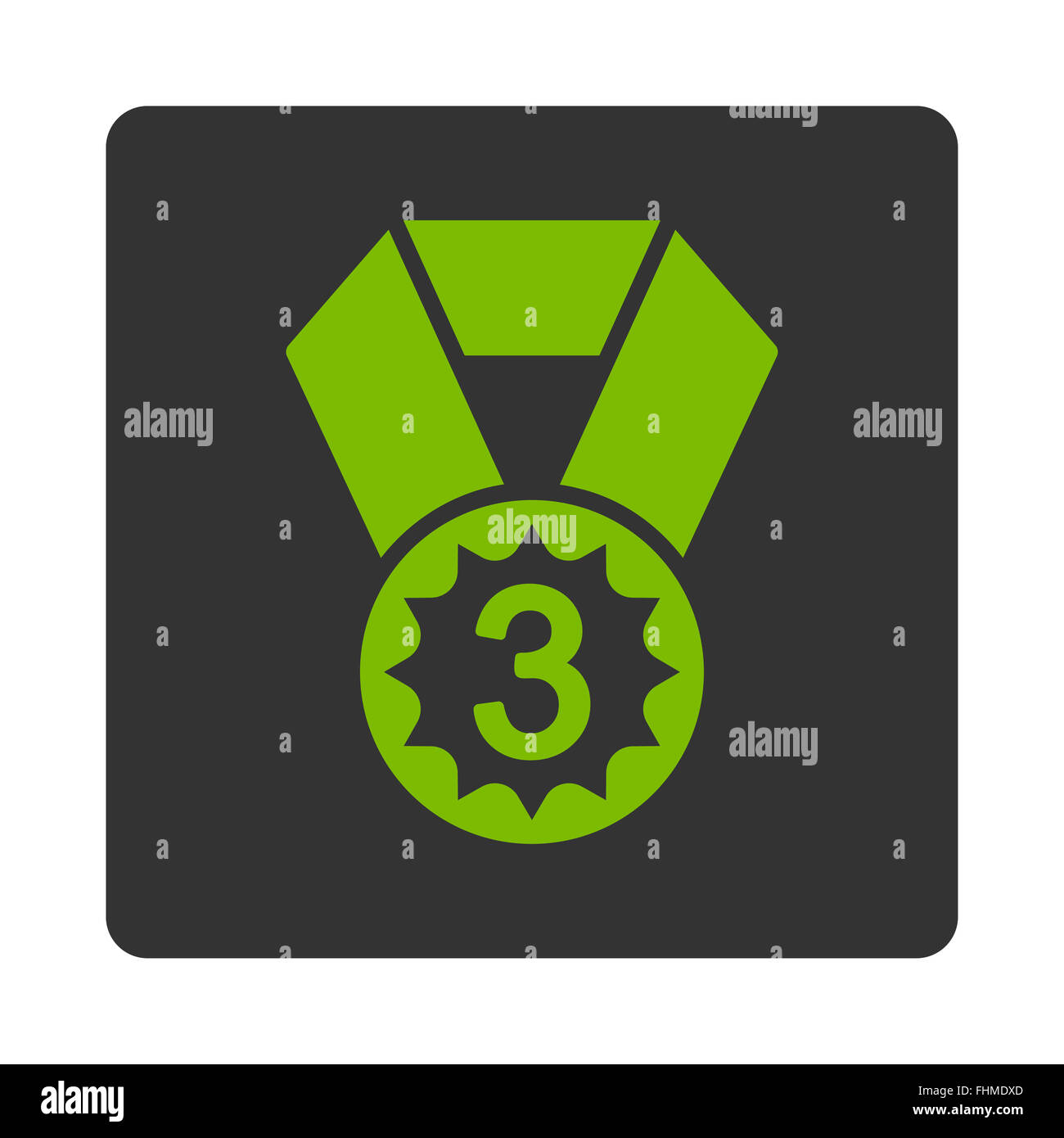 Third place icon from Award Buttons OverColor Set Stock Photo - Alamy
