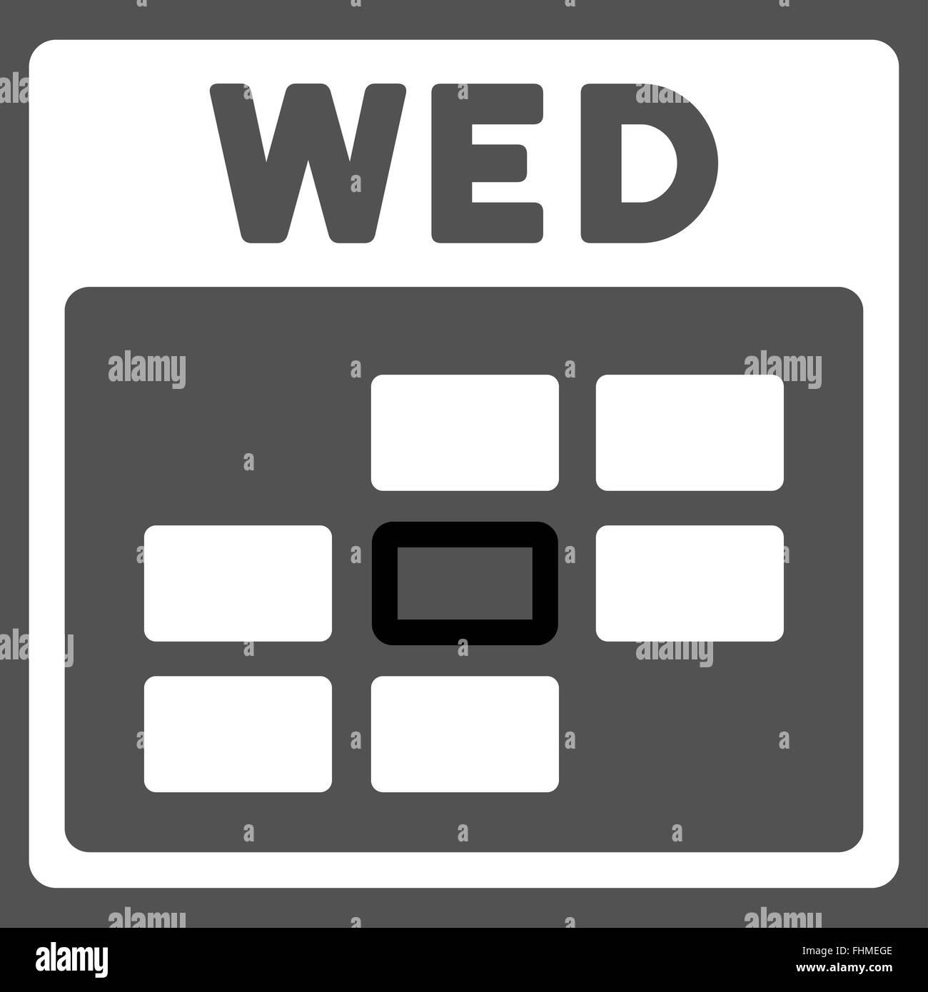 Wednesday Flat Icon Stock Photo - Alamy