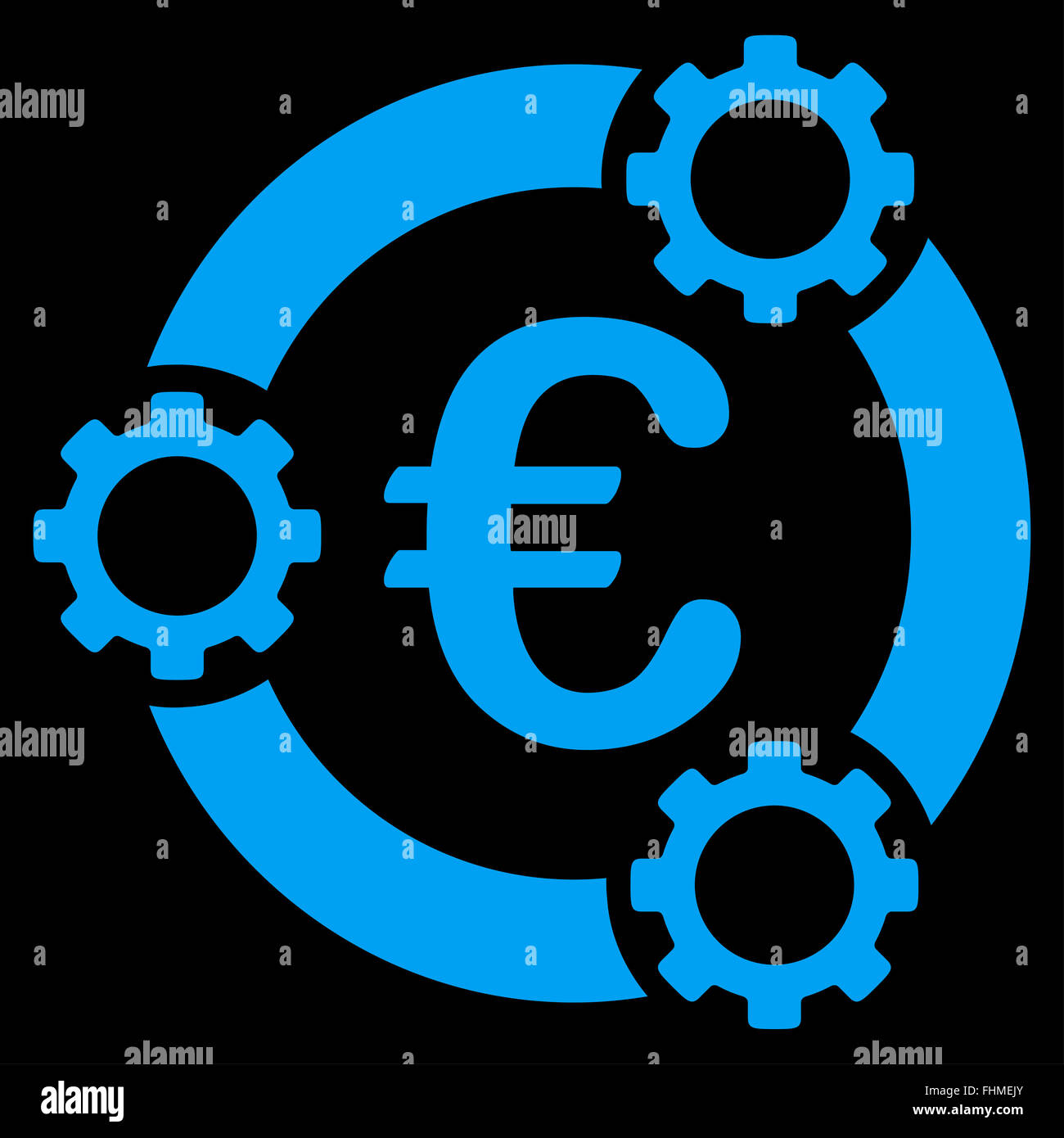 Euro Teamwork Icon Stock Photo - Alamy