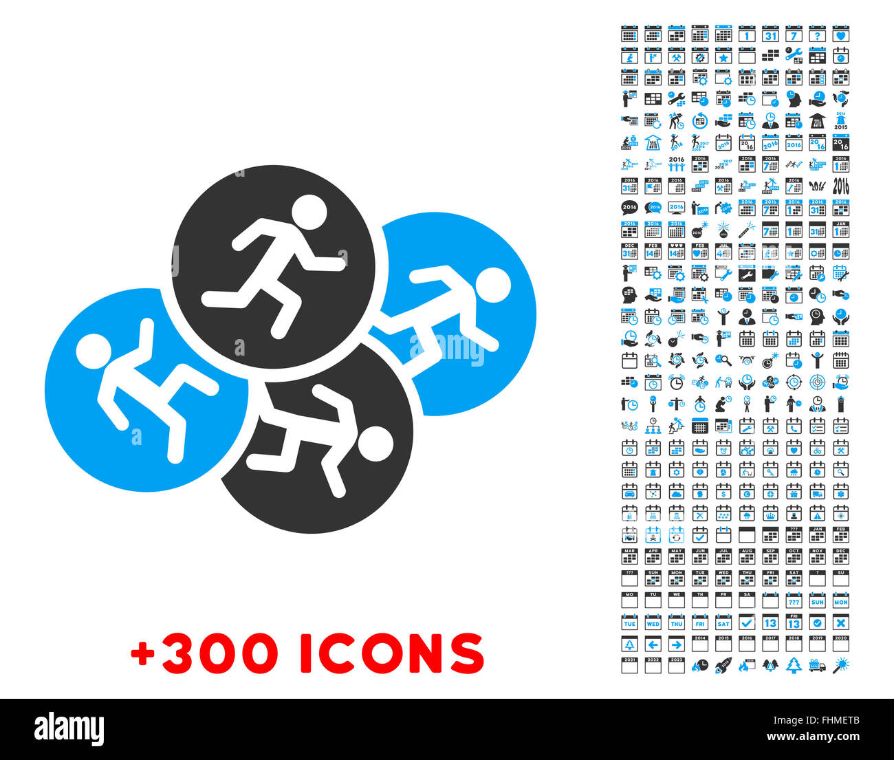 Running Men Icon Stock Photo - Alamy