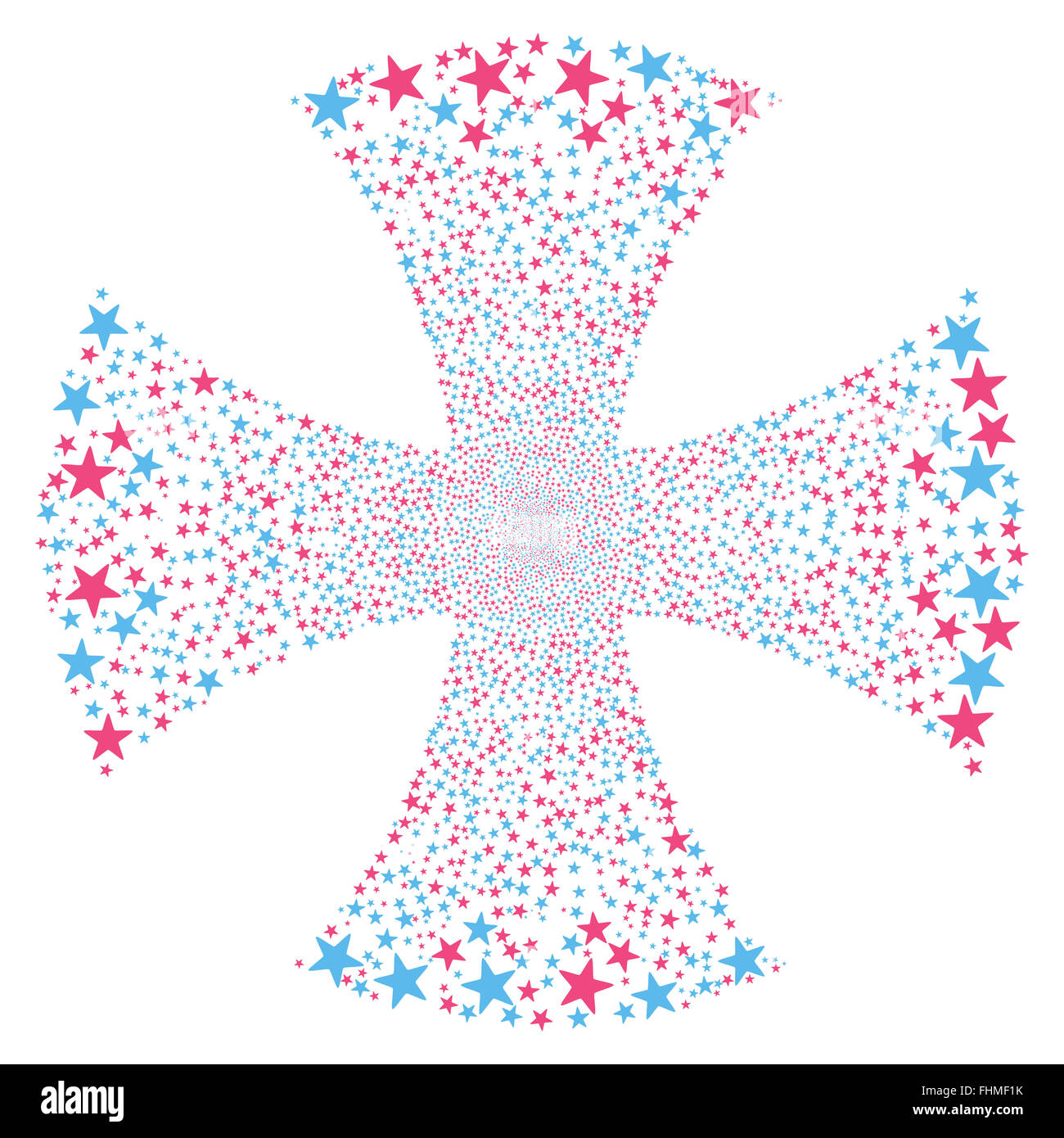 Sparkle Star Maltian Cross Stock Photo - Alamy