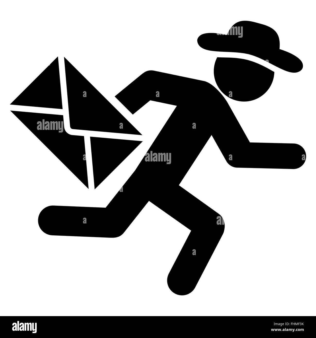 Agent Mail Courier Icon Stock Photo - Alamy