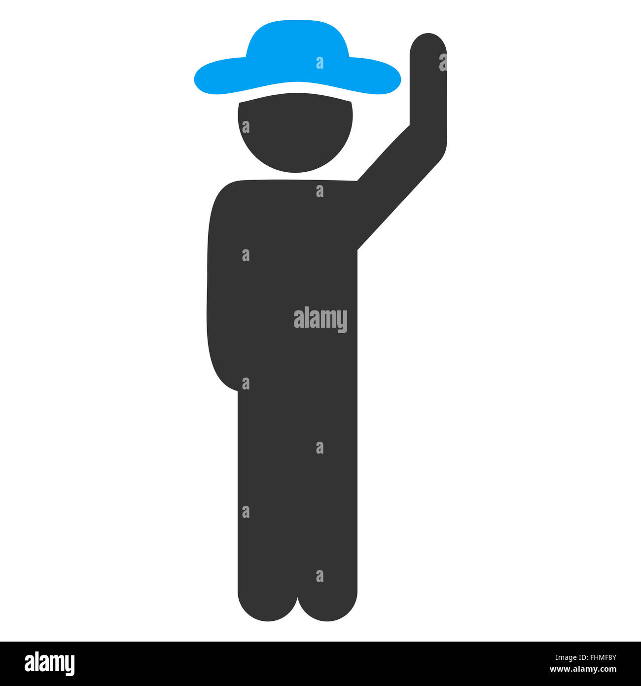 Fellow Hello Icon Stock Photo - Alamy