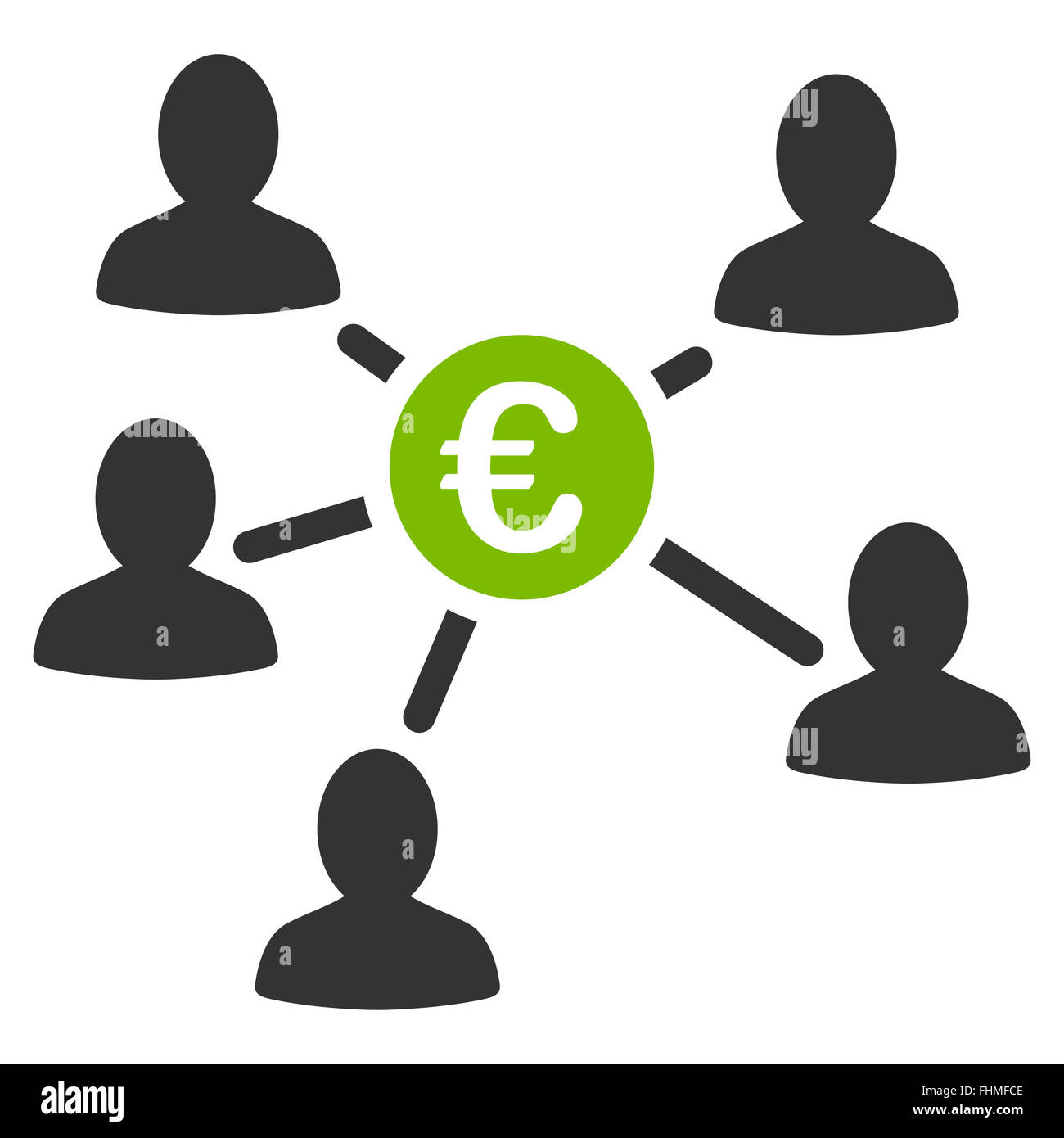 Euro Client Payments Icon Stock Photo - Alamy
